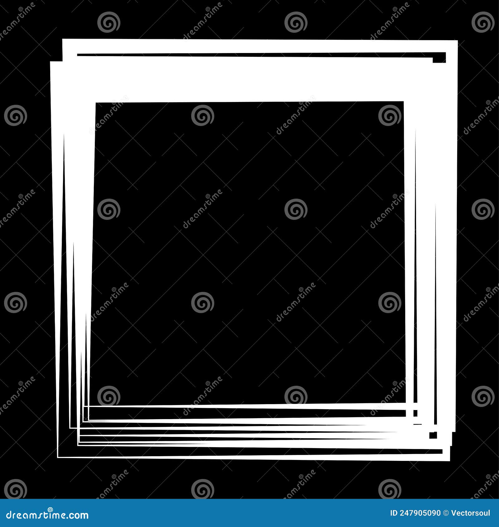 Random Square Contour Frame, Border Element Stock Vector - Illustration ...