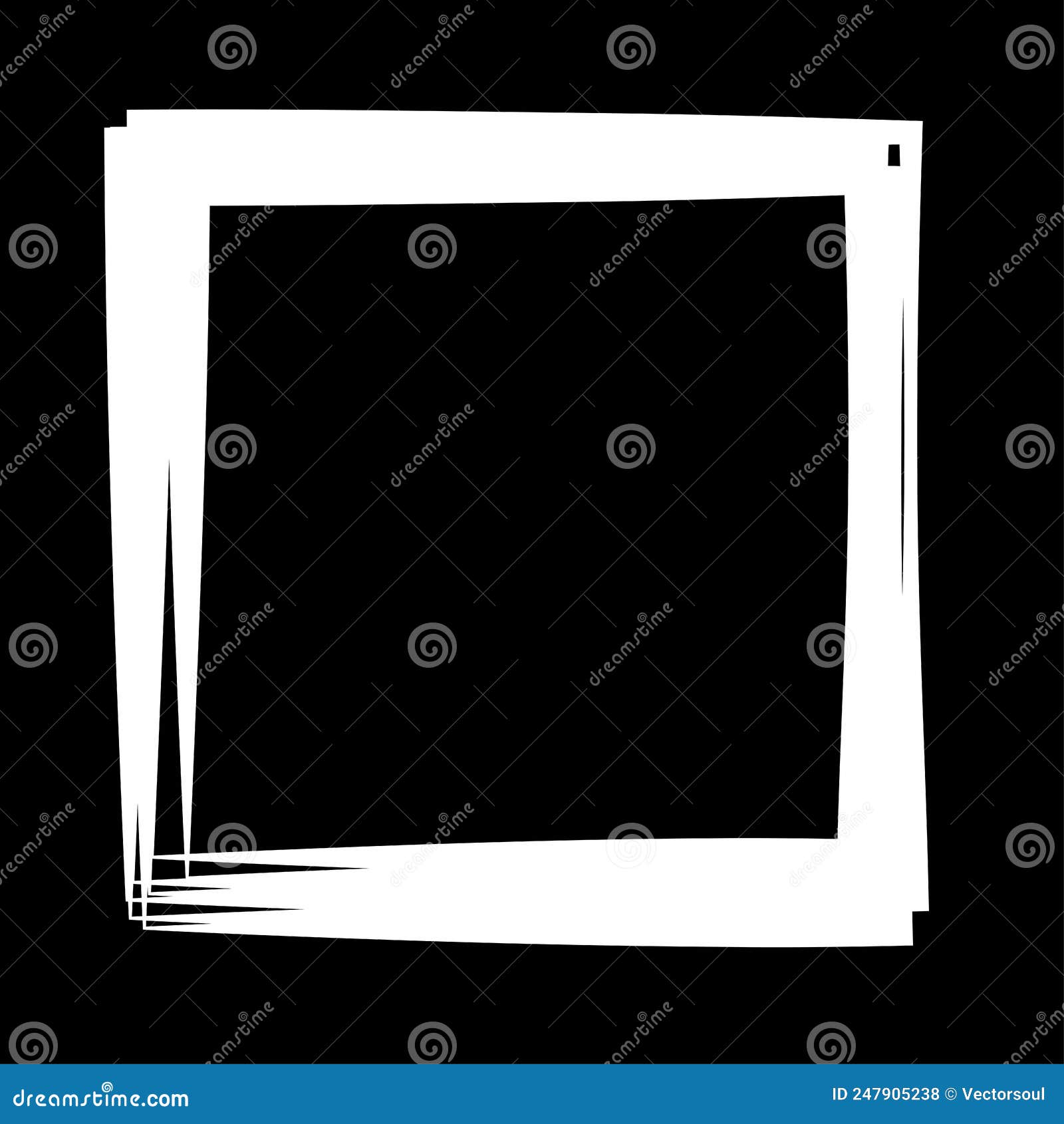 Random Square Contour Frame, Border Element Stock Vector - Illustration ...
