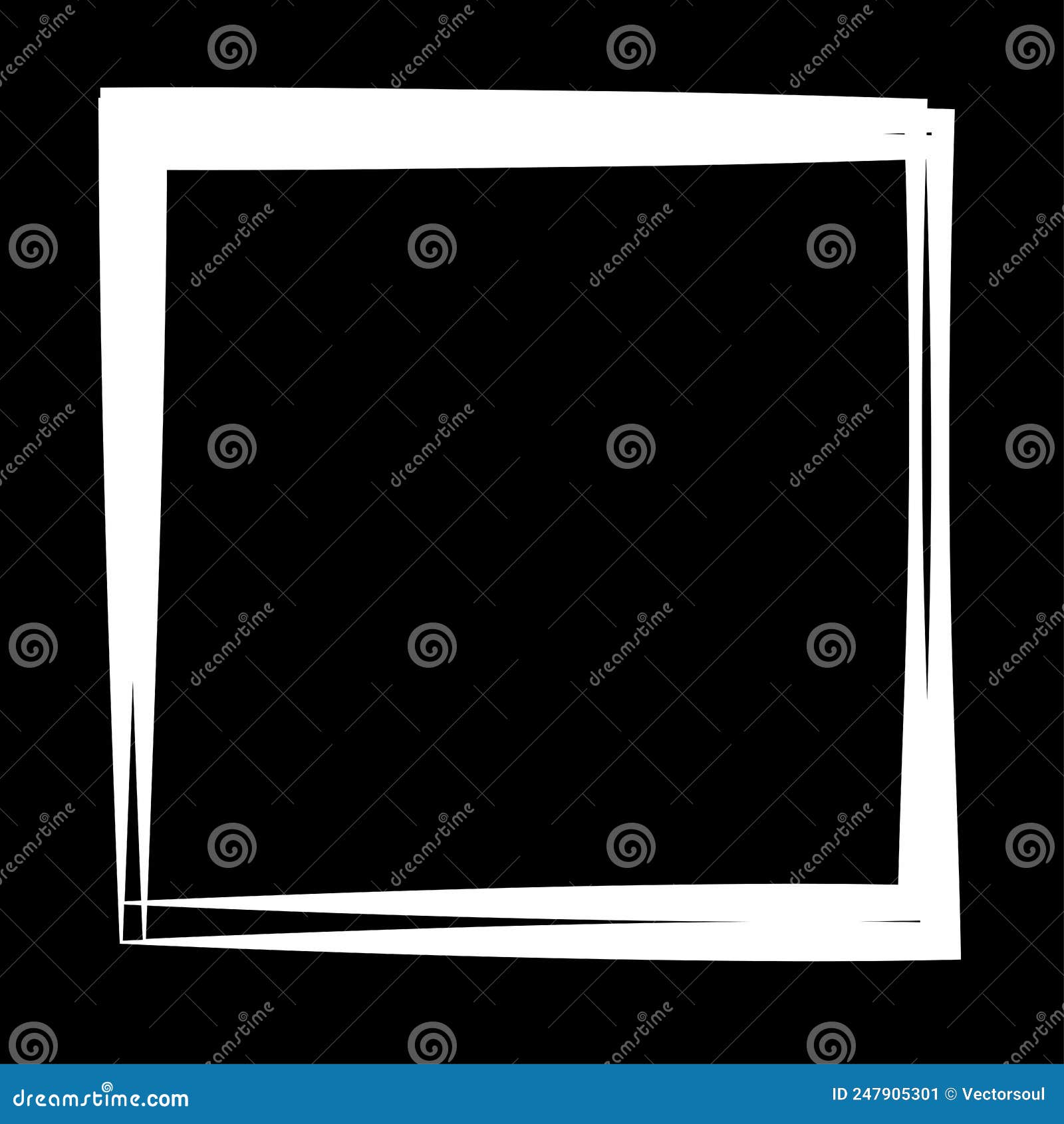 Random Square Contour Frame, Border Element Stock Vector - Illustration ...