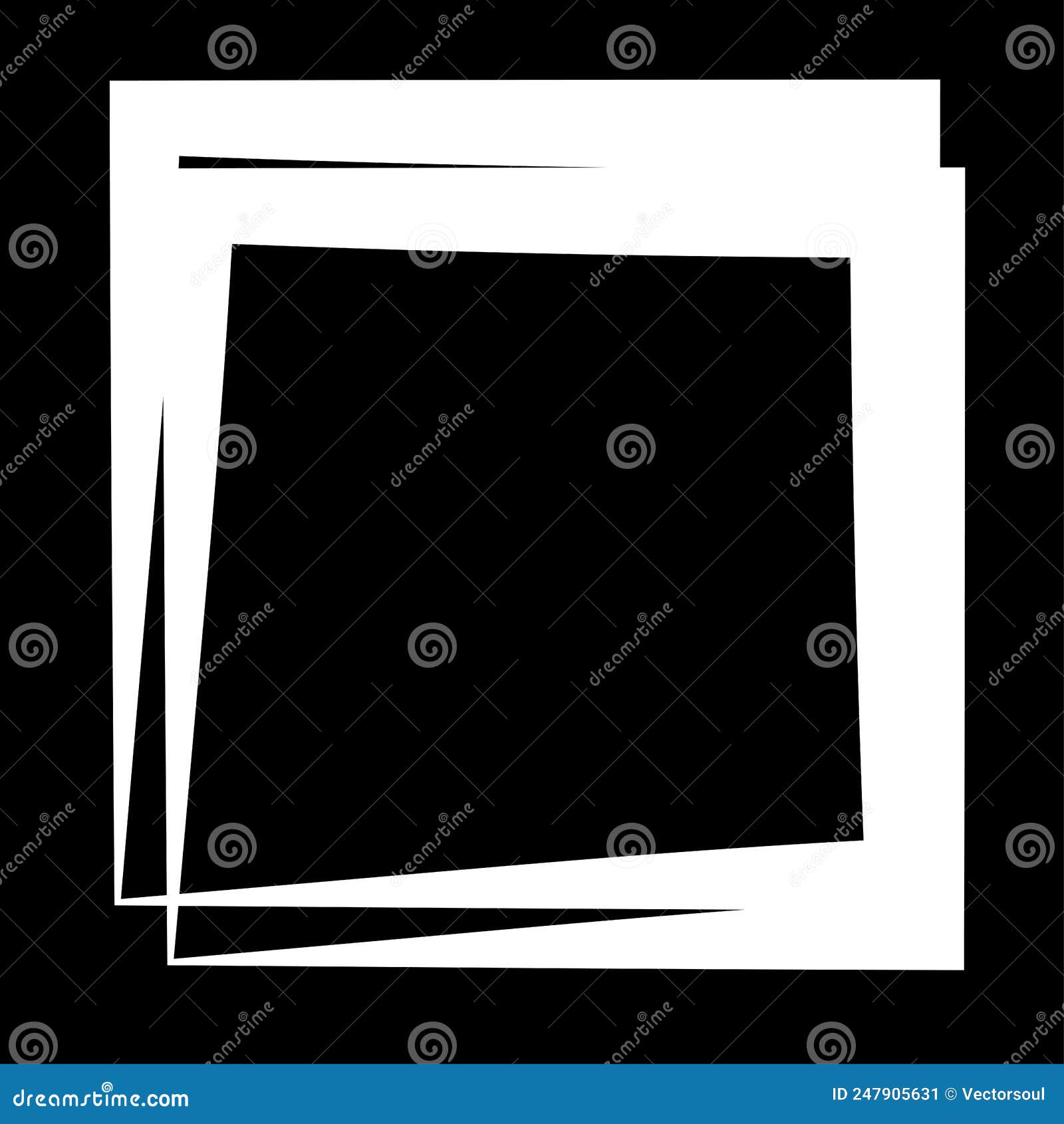 Random Square Contour Frame, Border Element Stock Vector - Illustration ...