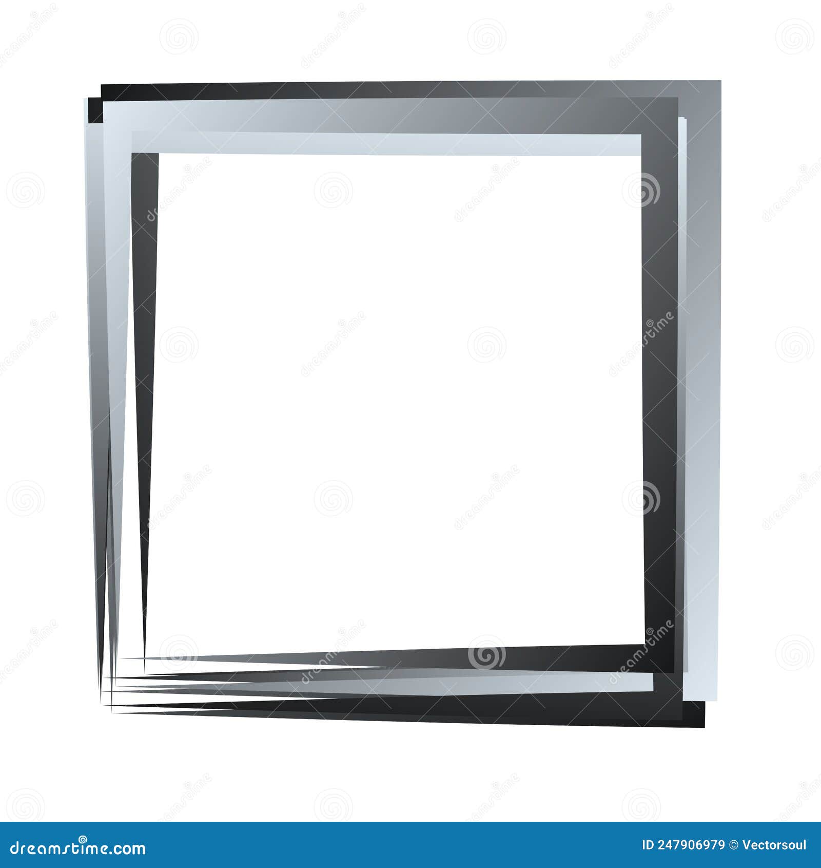 Random Square Contour Frame, Border Element Stock Vector - Illustration ...