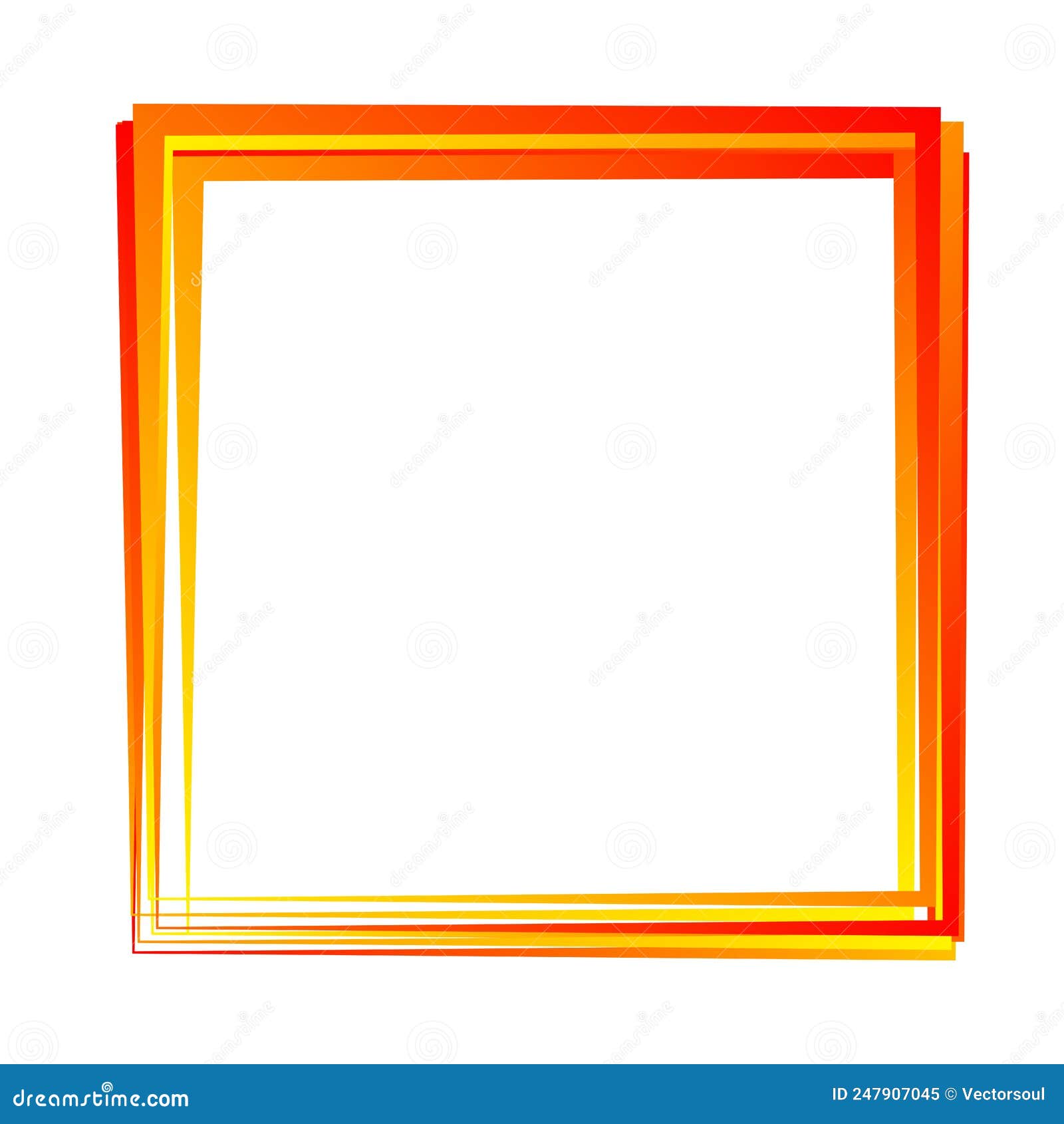 Random Square Contour Frame, Border Element Stock Vector - Illustration ...