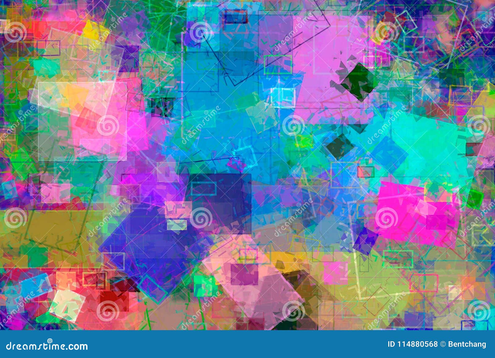 Random Square & Rectangle Shape, Digital Generative Art for Web Page ...