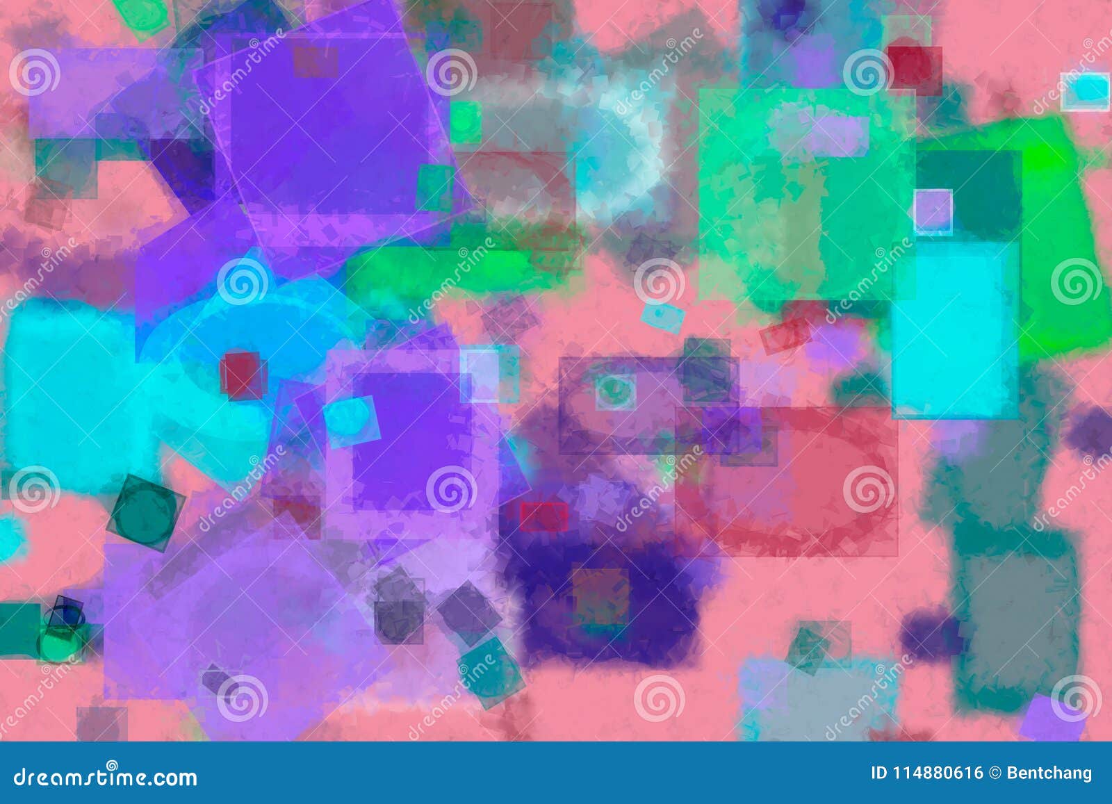 Random Square & Rectangle Shape, Digital Generative Art for Web Page ...