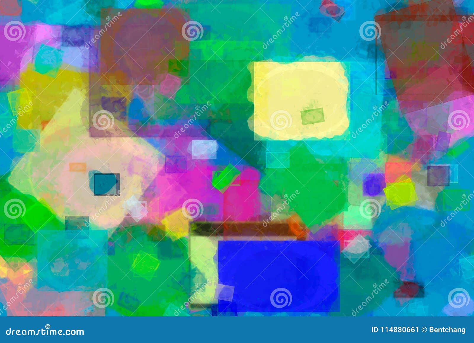 Random Square & Rectangle Shape, Digital Generative Art for Web Page ...