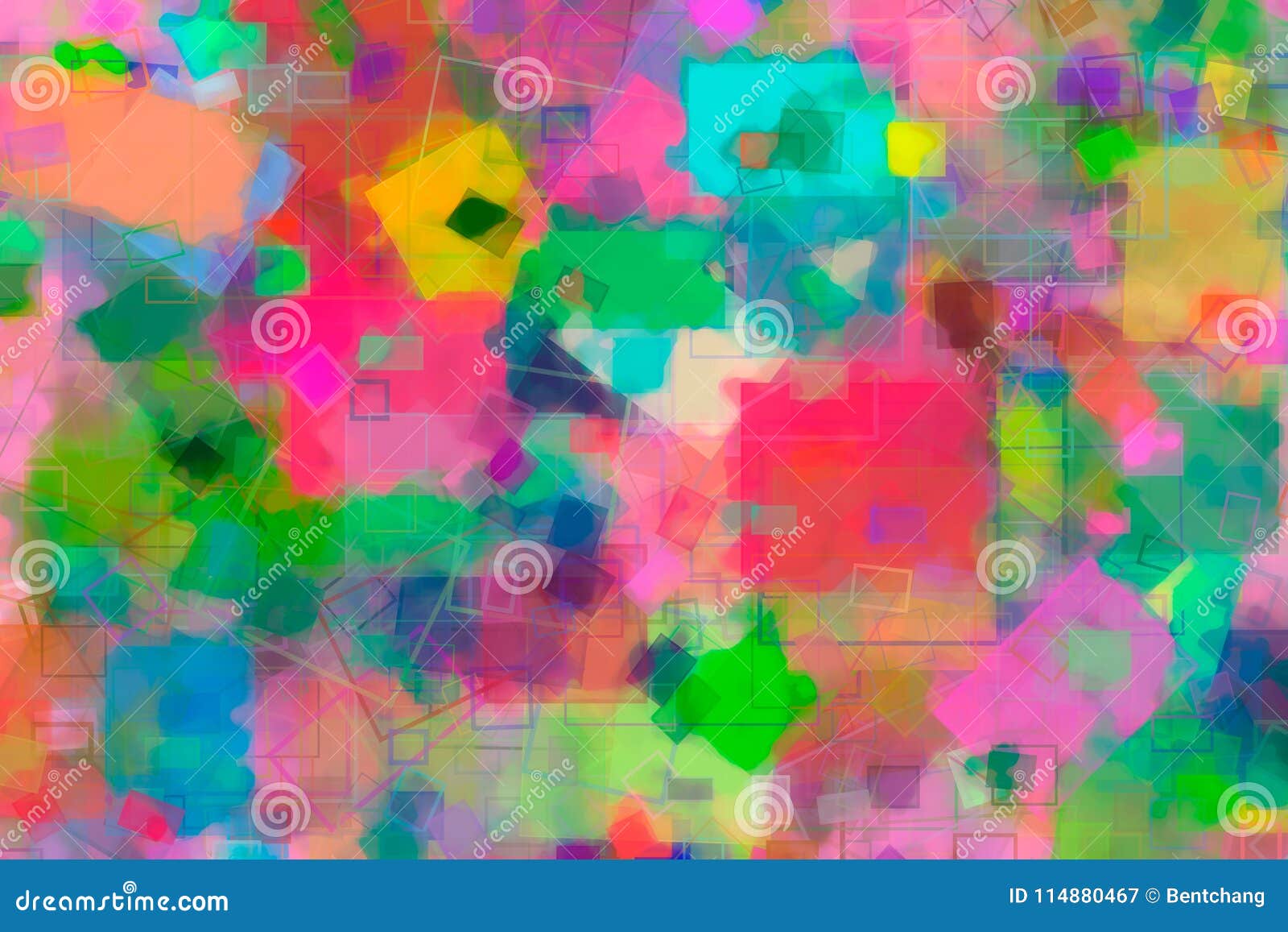 Random Square & Rectangle Shape, Digital Generative Art for Web Page ...