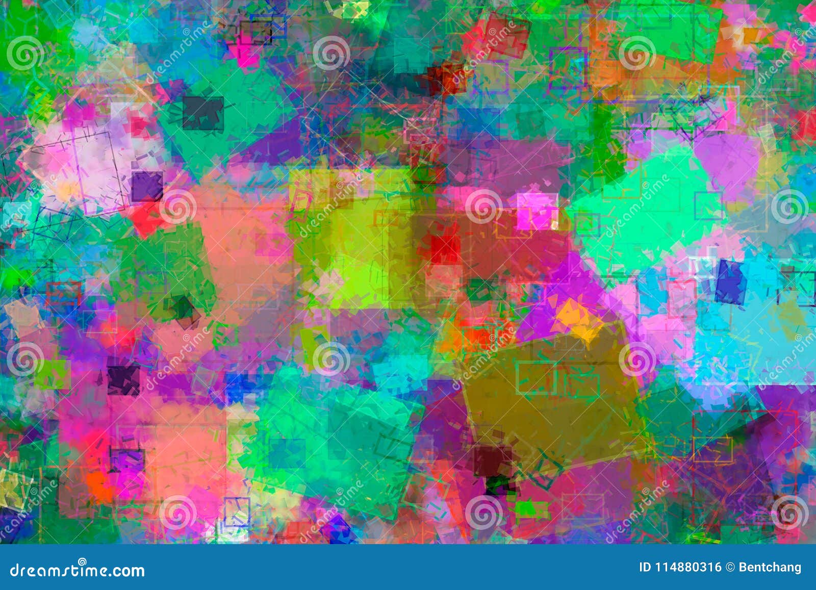 Random Square & Rectangle Shape, Digital Generative Art for Web Page ...