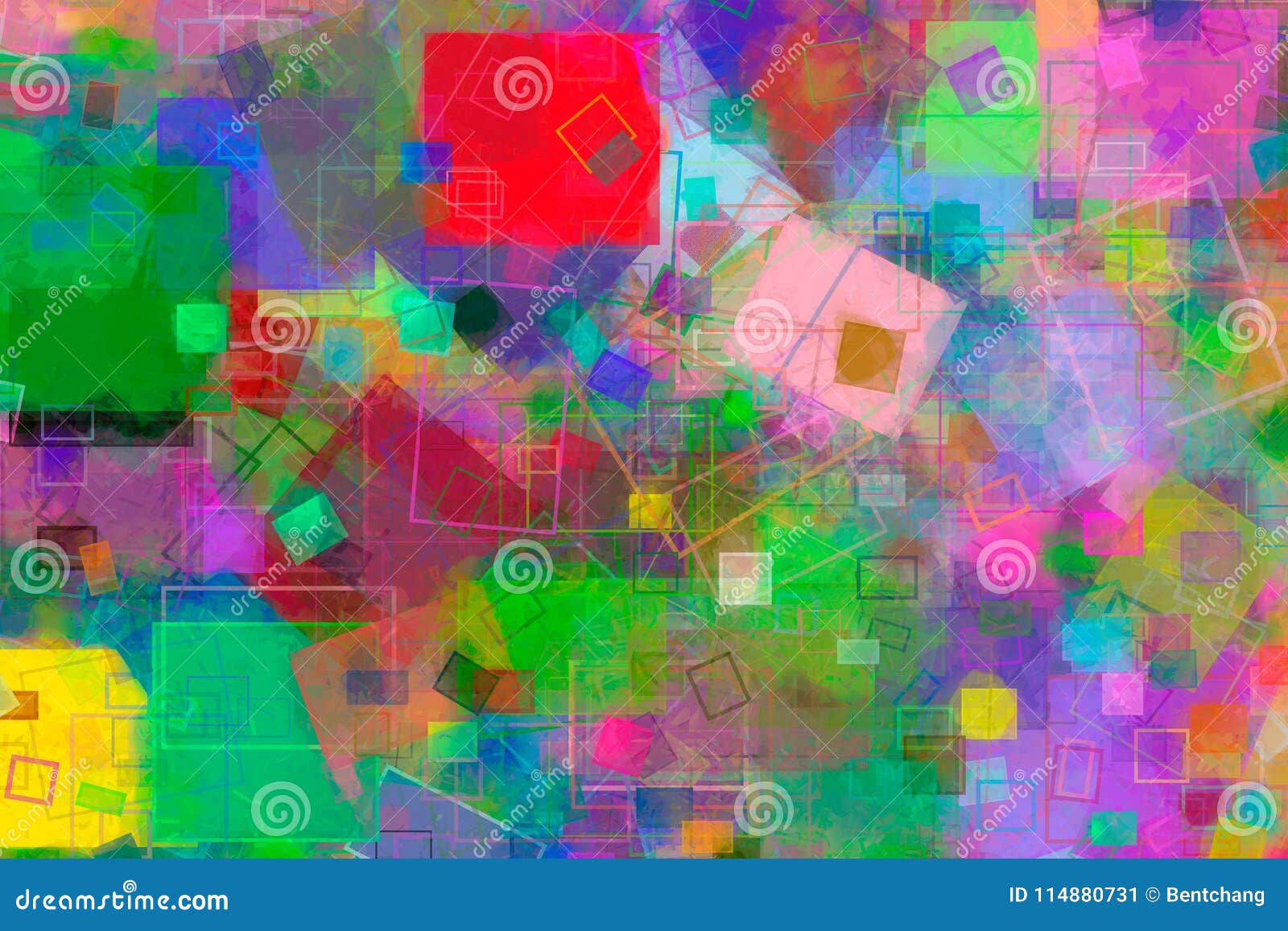 Random Square & Rectangle Shape, Digital Generative Art for Web Page ...