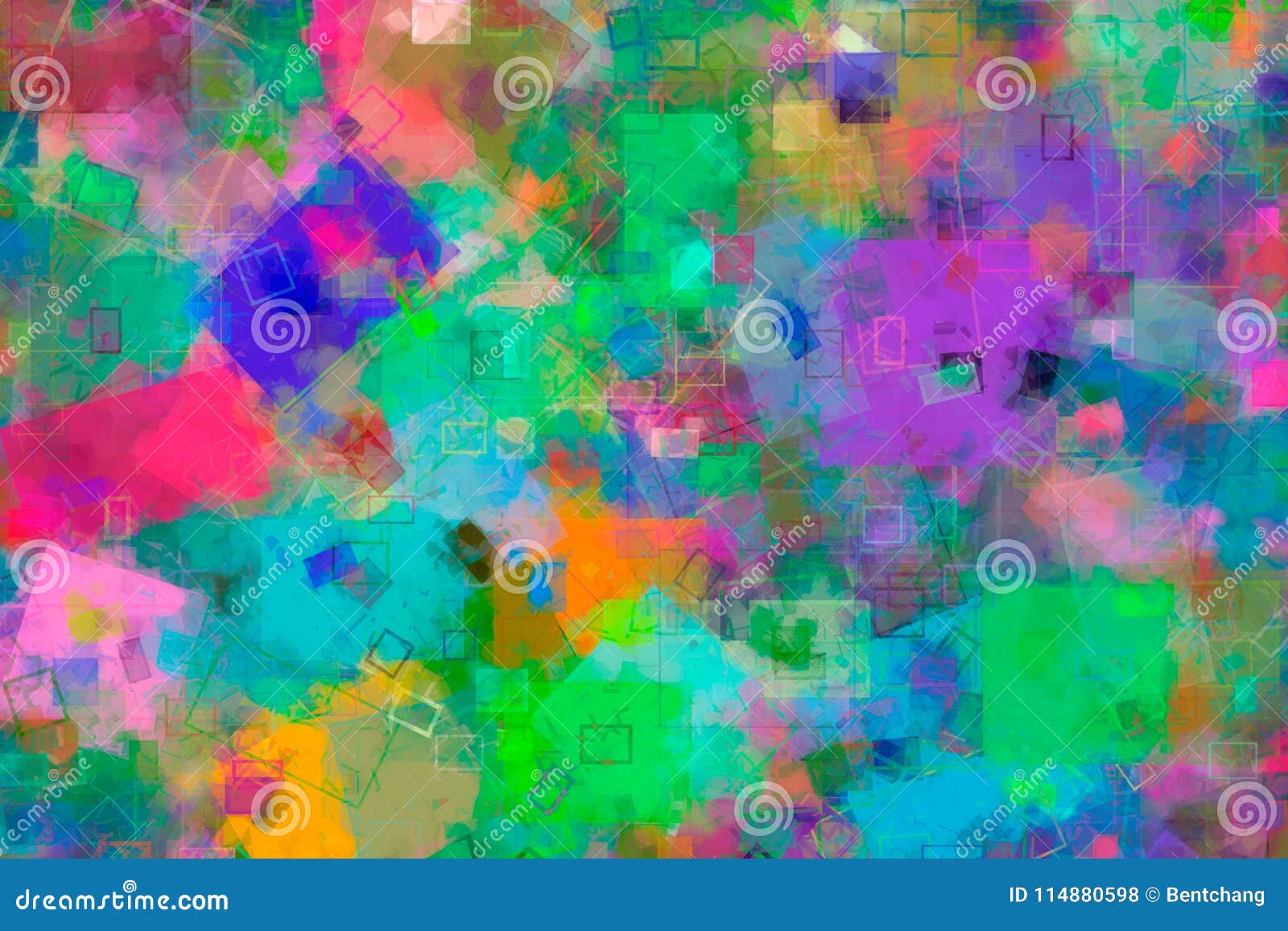 Random Square & Rectangle Shape, Digital Generative Art for Web Page ...