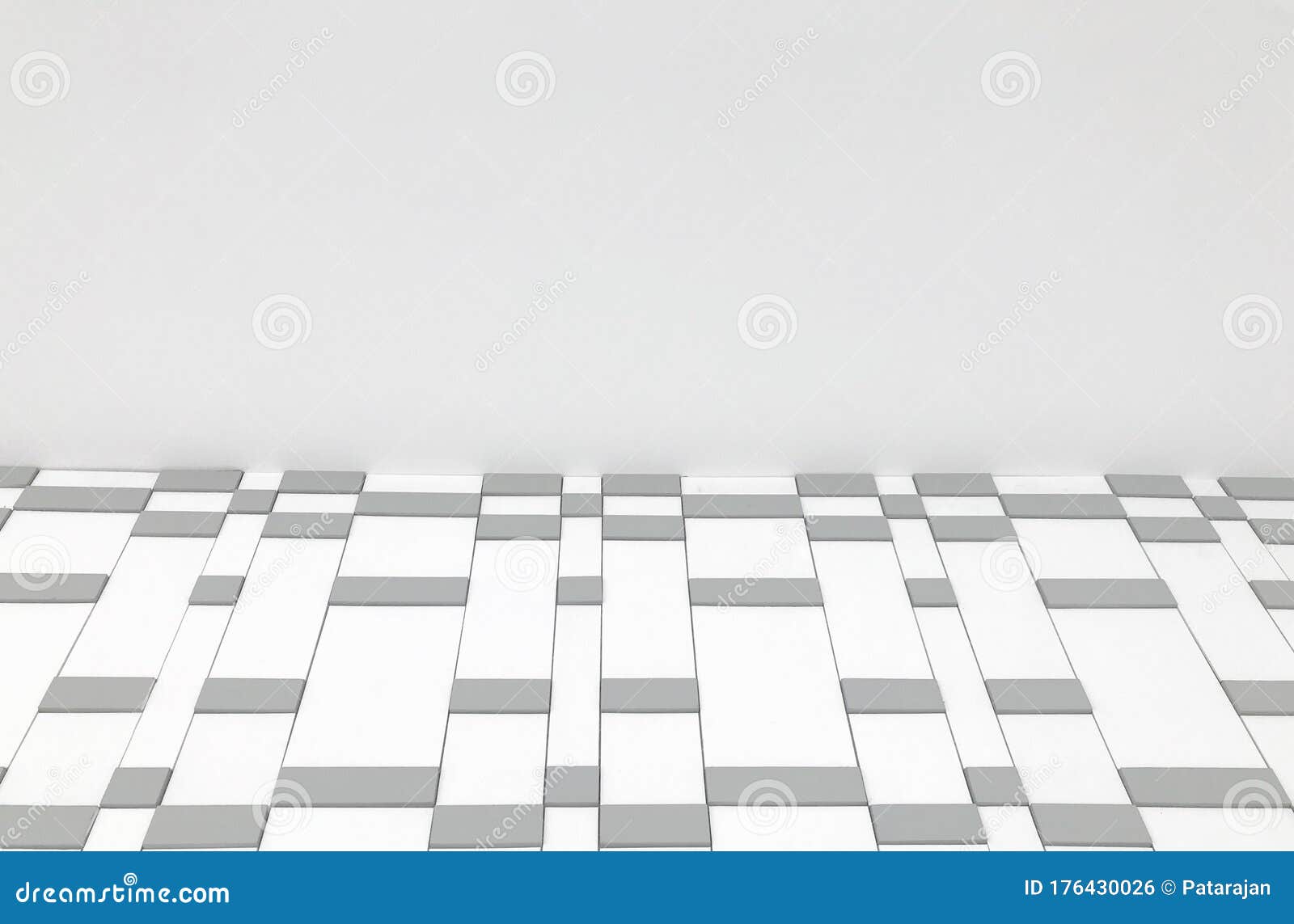 Random Square Tile Row Wall Art Background. Stock Illustration ...