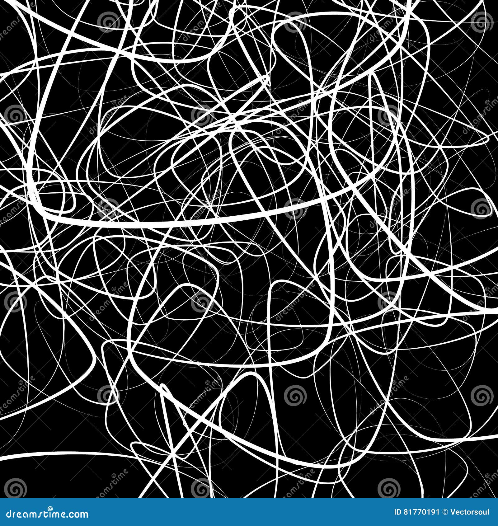 Random Squiggly, Chaotic Lines. Artistic Monochrome Image Stock Vector ... Random Squiggly, Chaotic Lines. Artistic Monochrome Image Stock Vector ...