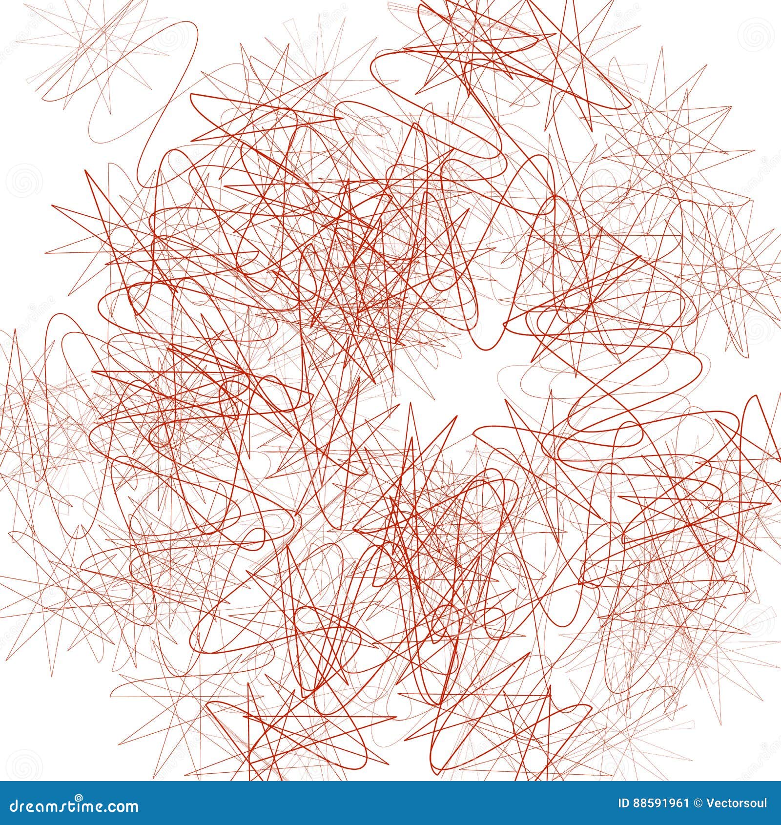 Random Squiggly Lines Abstract Monochrome Pattern Texture Stock Vector