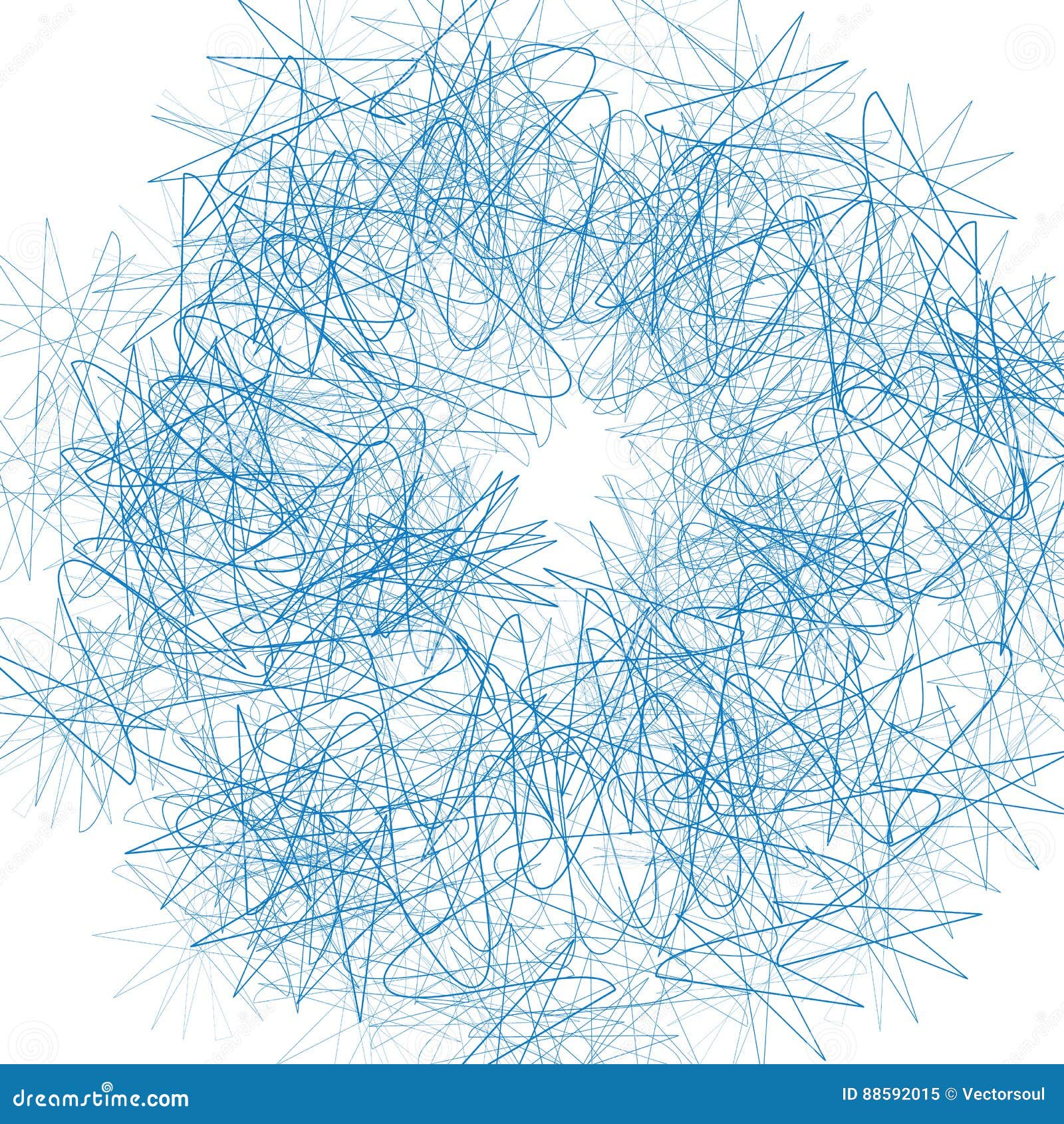 Random Squiggly Lines Abstract Monochrome Pattern, Texture Stock Vector ...