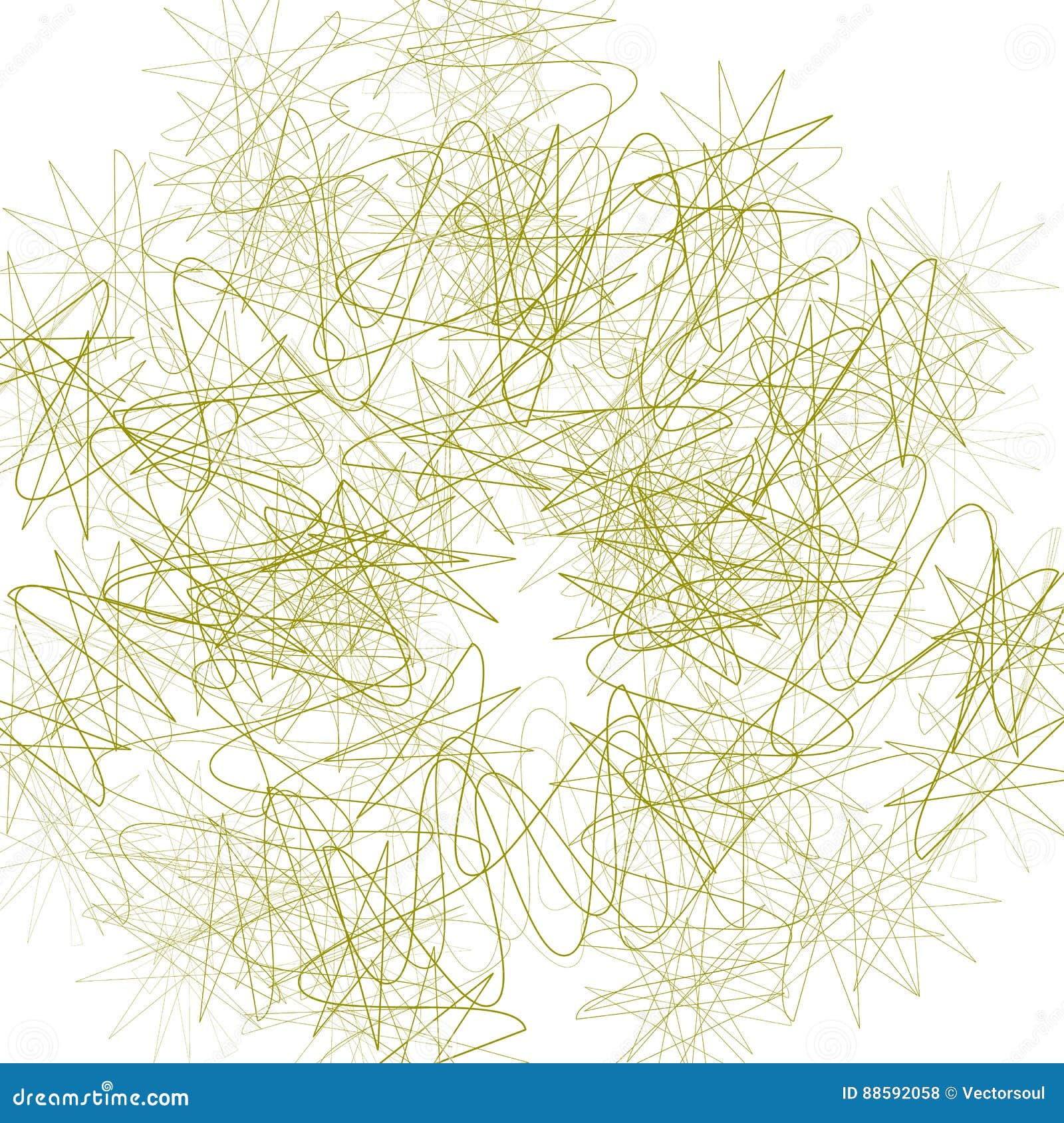 Random Squiggly Lines Abstract Monochrome Pattern Texture Stock Vector