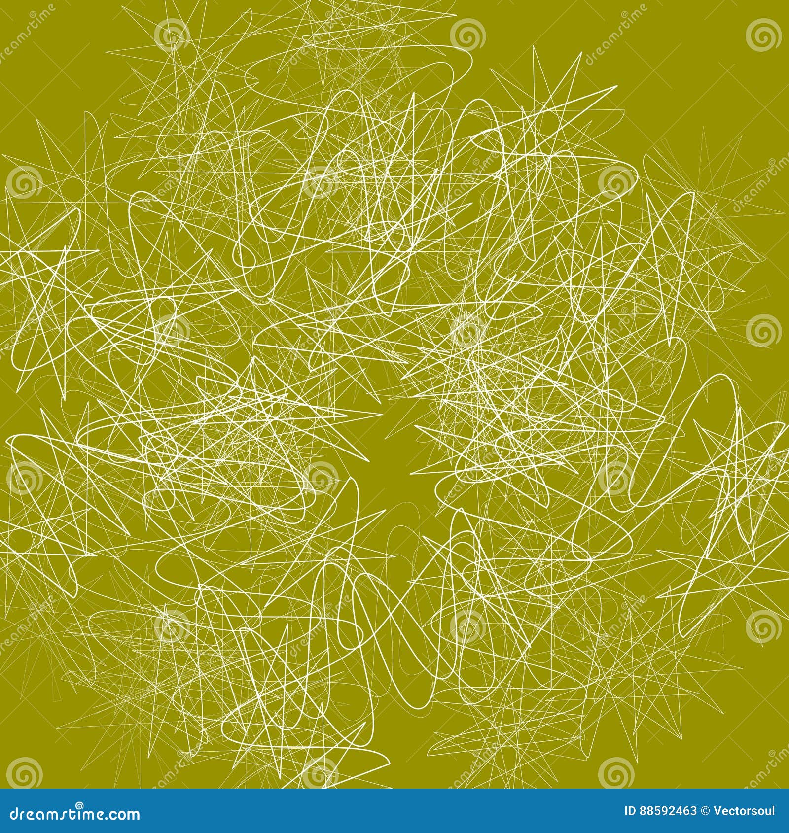 Random Squiggly Lines Abstract Monochrome Pattern Texture Stock Vector