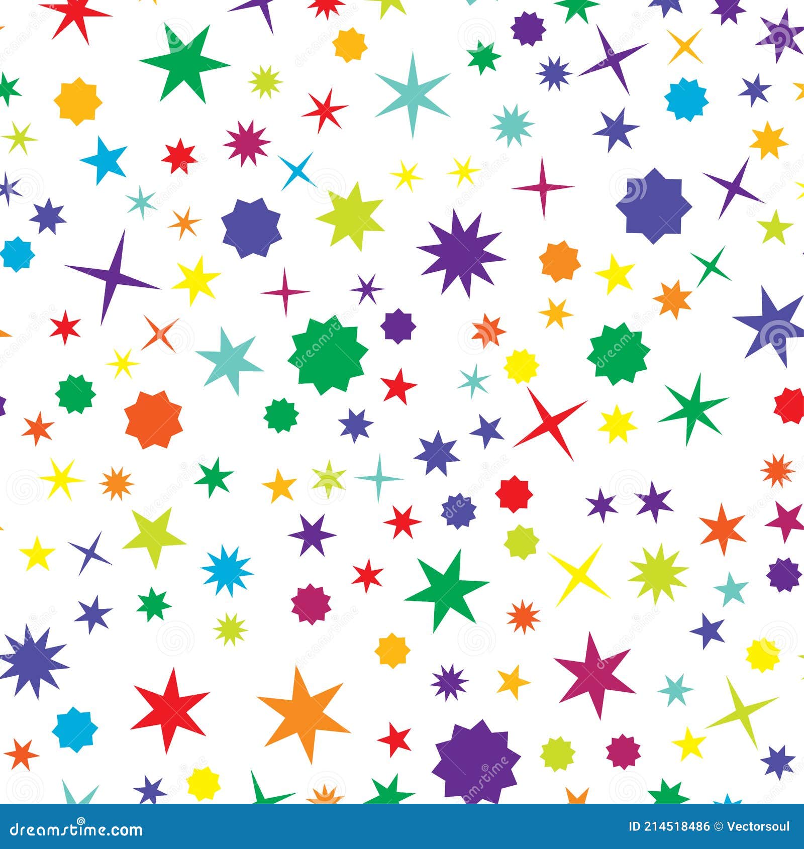 Random Star Shape Pattern, Background. Seamlessly Repeatable Stock ...