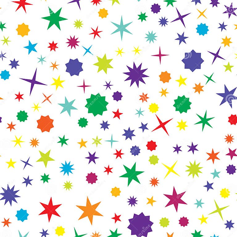 Random Star Shape Pattern, Background. Seamlessly Repeatable Stock ...