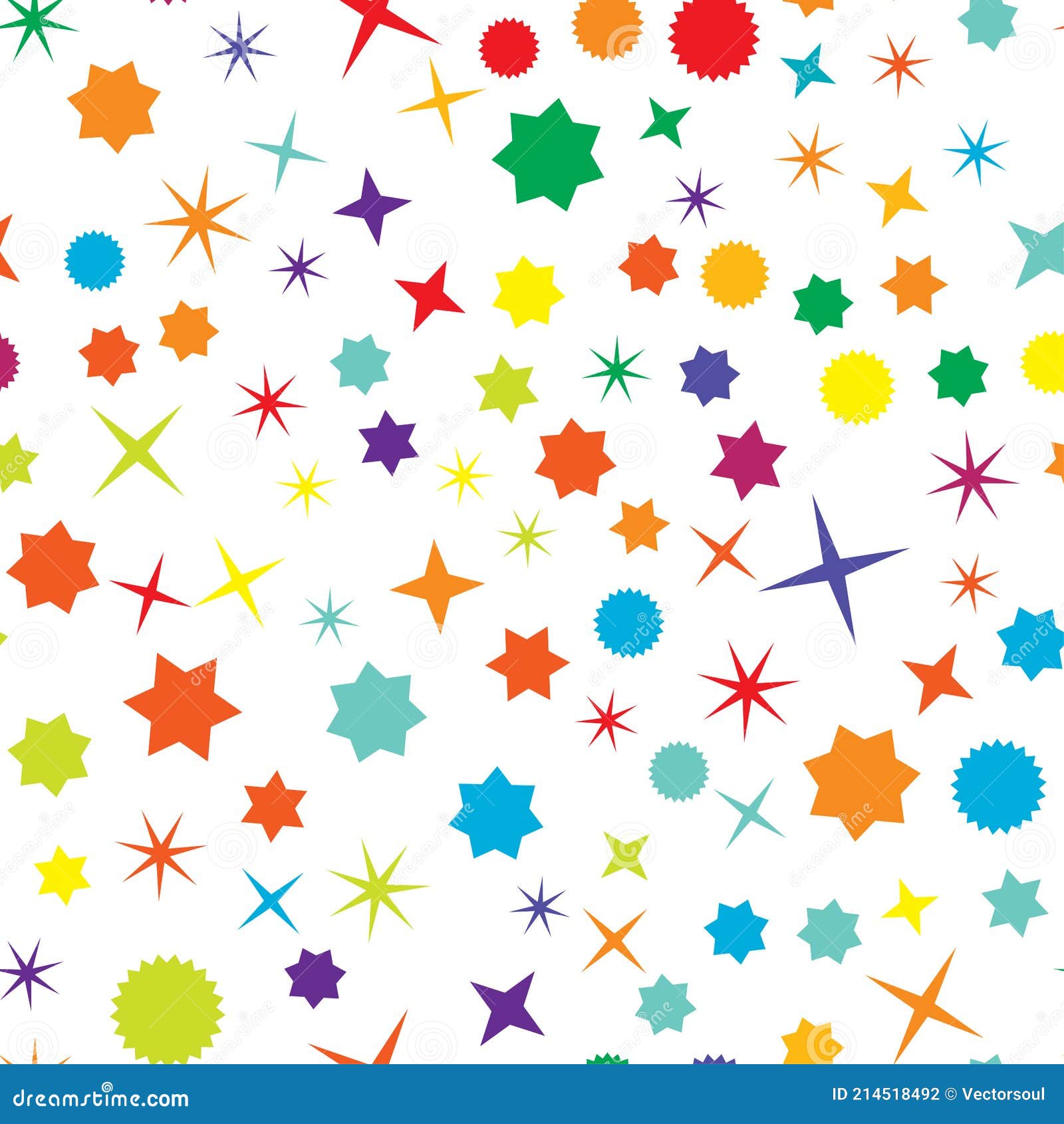 Random Star Shape Pattern, Background. Seamlessly Repeatable Stock ...