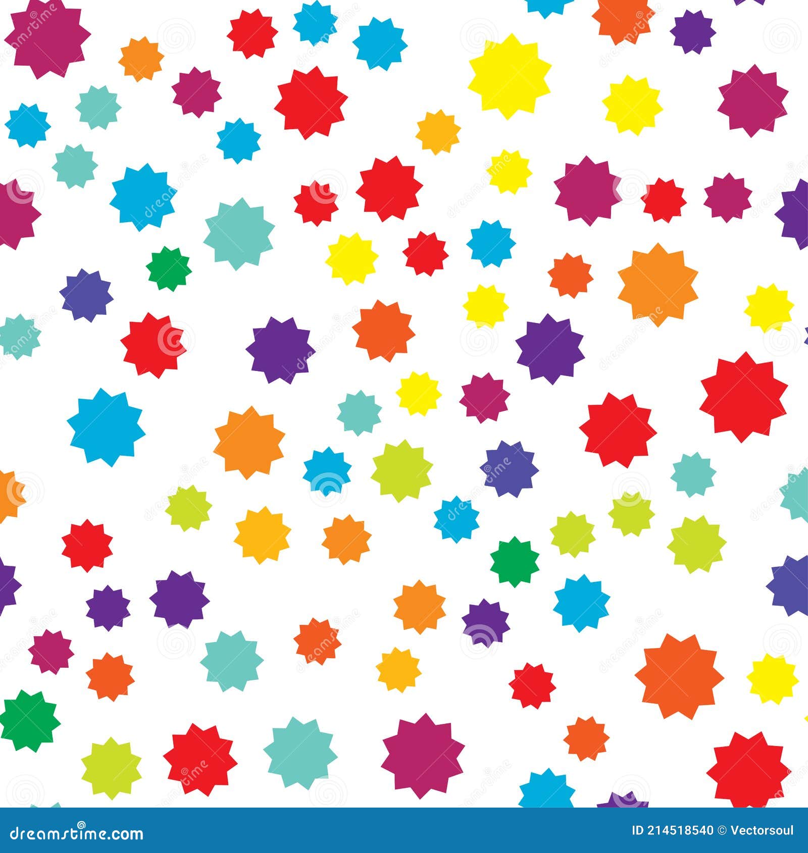 Random Star Shape Pattern, Background. Seamlessly Repeatable Stock ...
