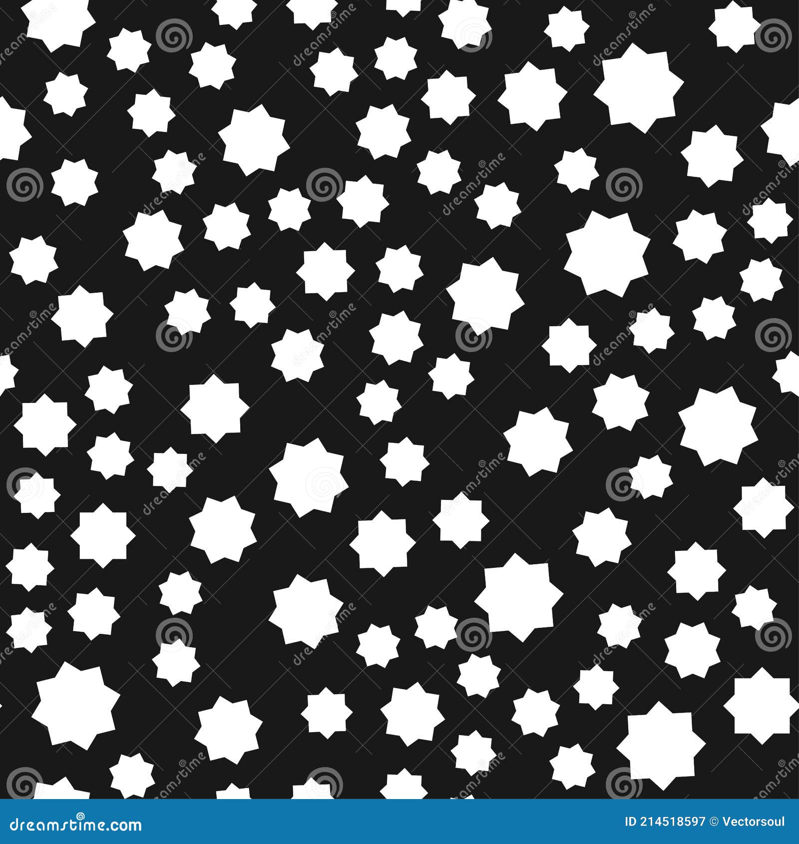 Random Star Shape Pattern, Background. Seamlessly Repeatable Stock ...