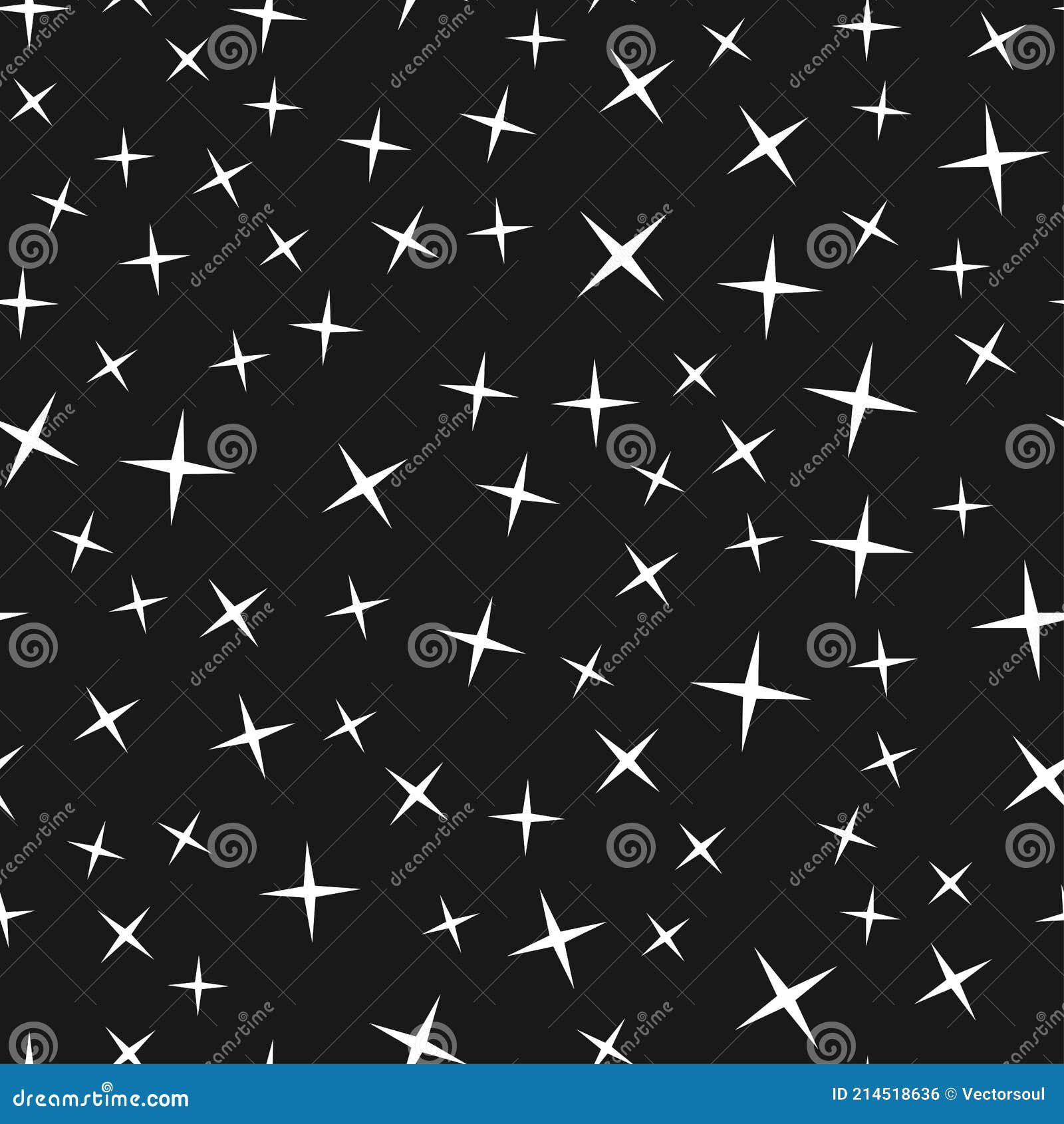 Random Star Shape Pattern, Background. Seamlessly Repeatable Stock ...