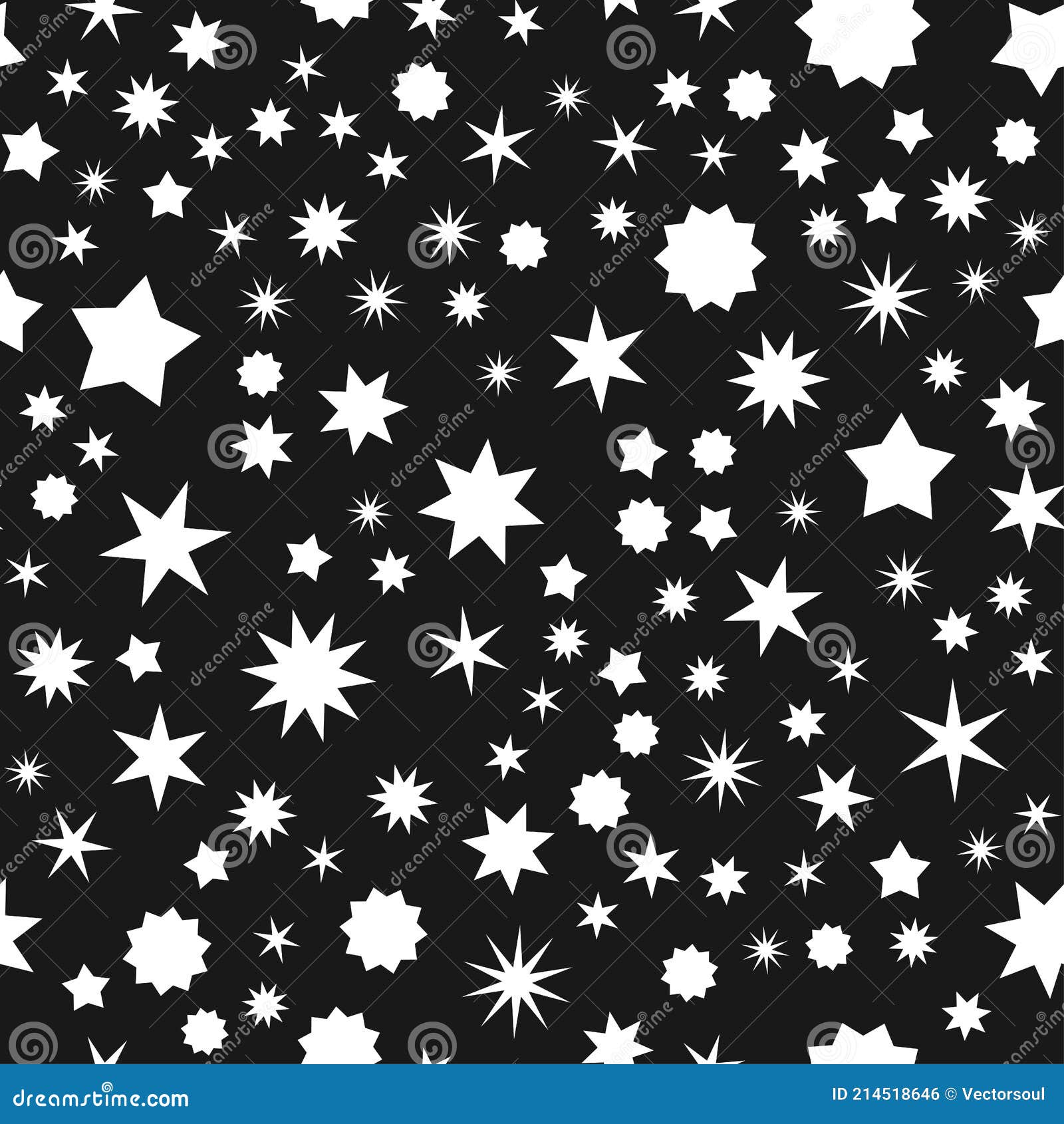 Random Star Shape Pattern, Background. Seamlessly Repeatable Stock ...