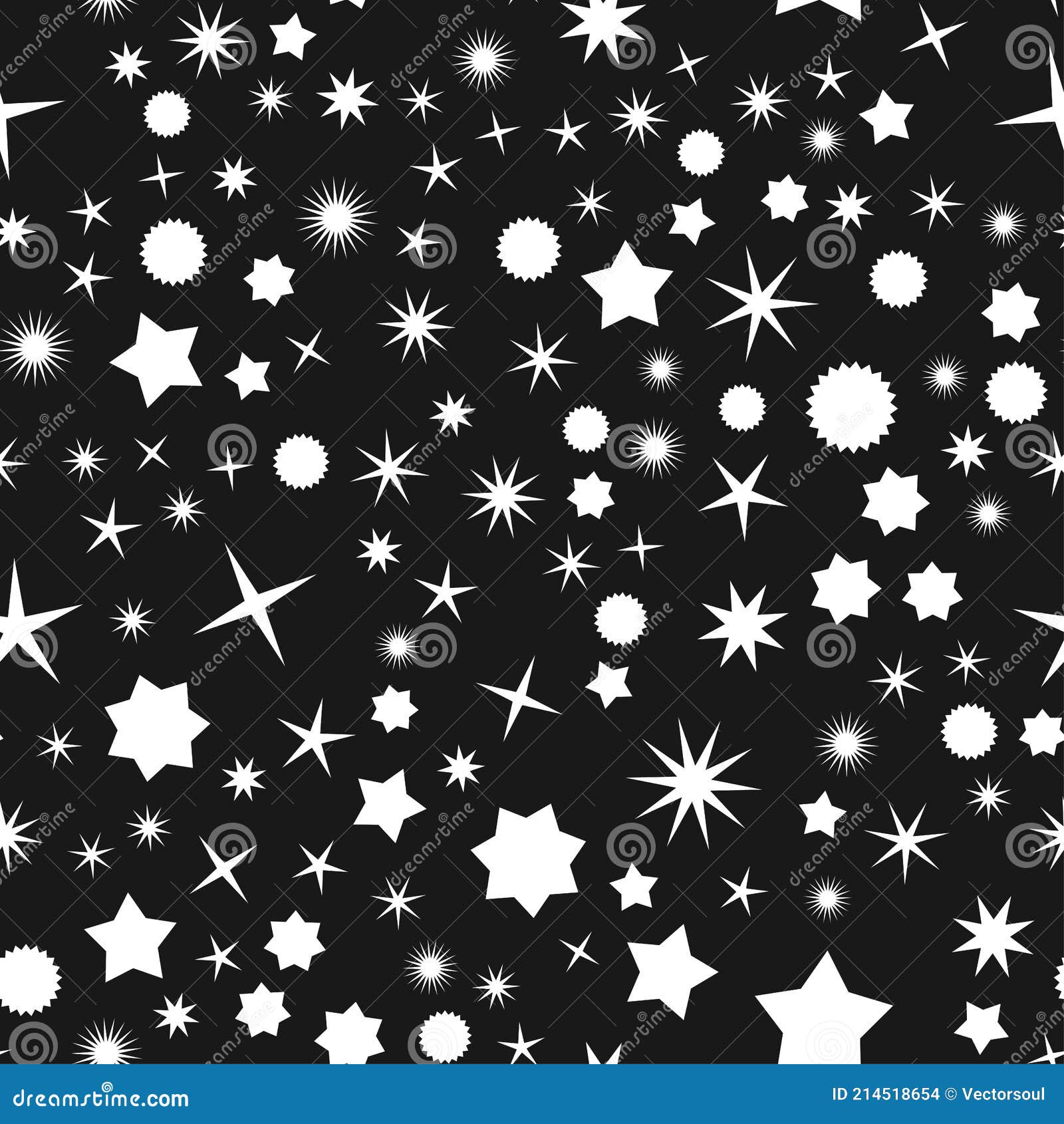 Random Star Shape Pattern, Background. Seamlessly Repeatable Stock ...