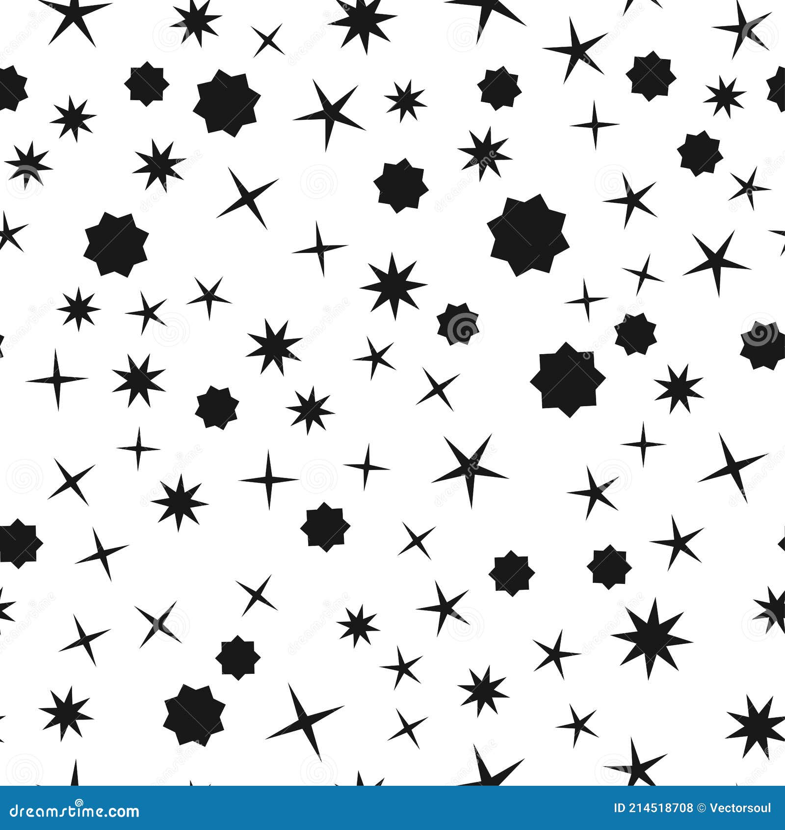 Random Star Shape Pattern, Background. Seamlessly Repeatable Stock ...