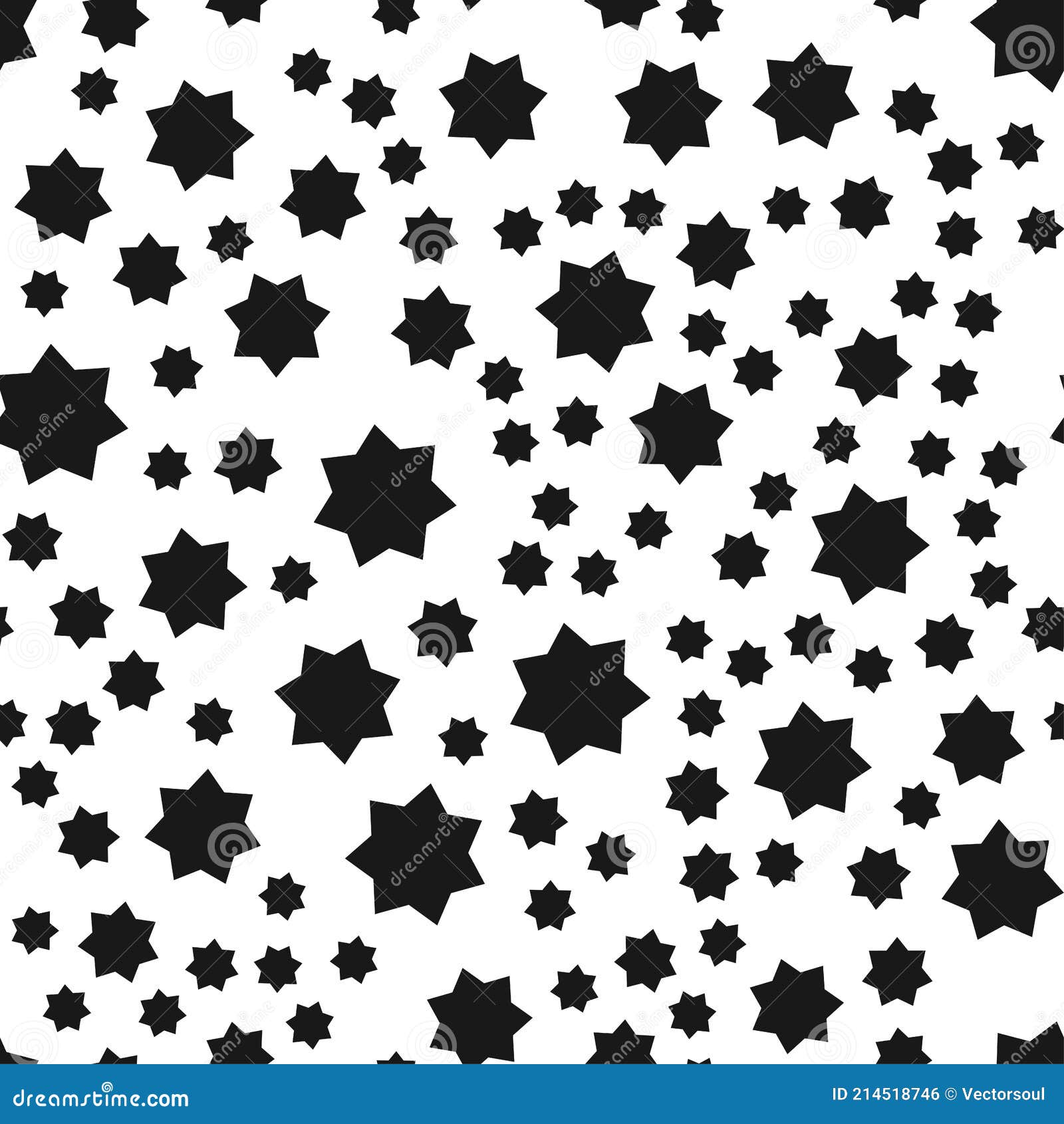 Random Star Shape Pattern, Background. Seamlessly Repeatable Stock ...