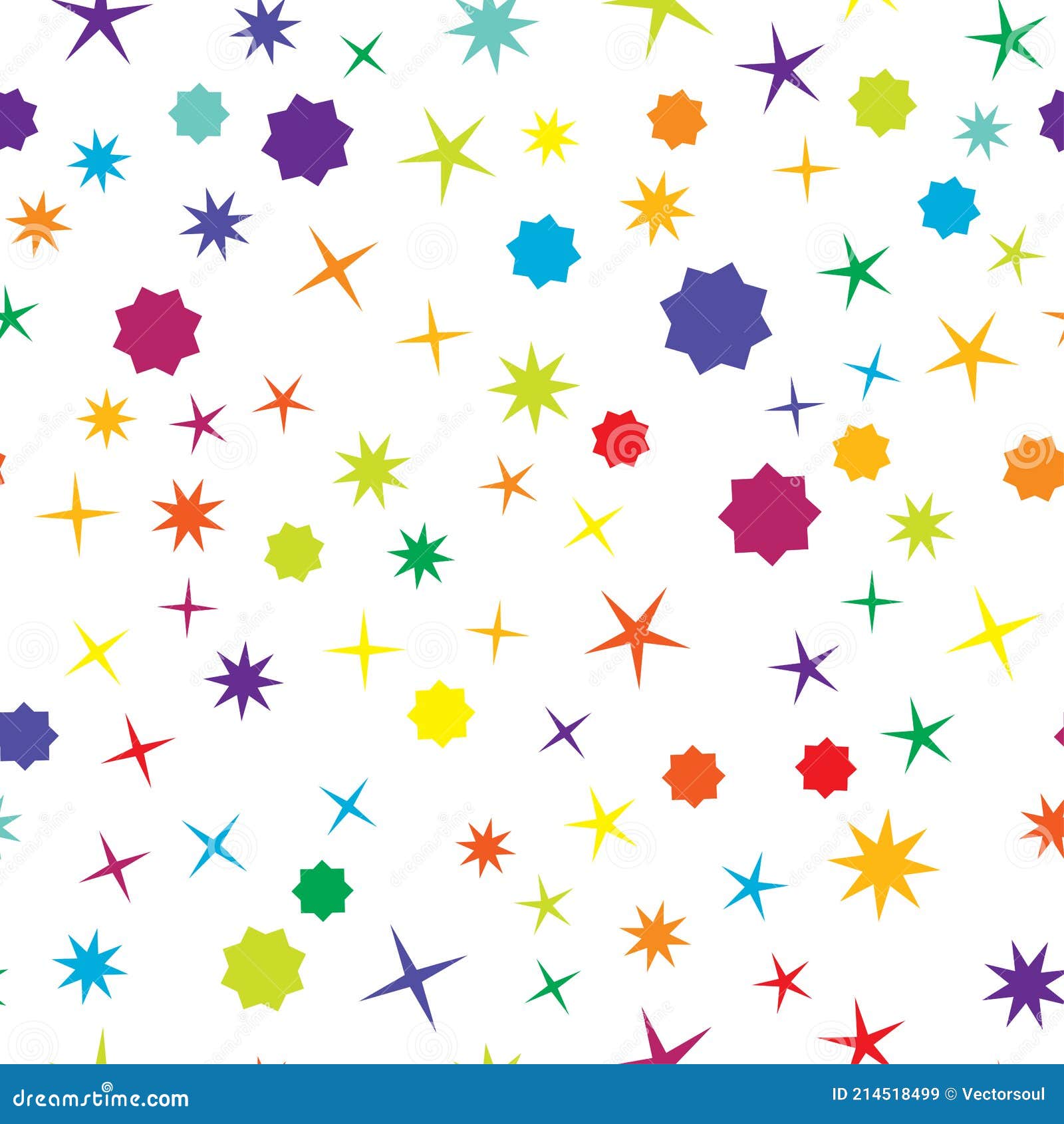 Random Star Shape Pattern, Background. Seamlessly Repeatable Stock Vector - Illustration of ...