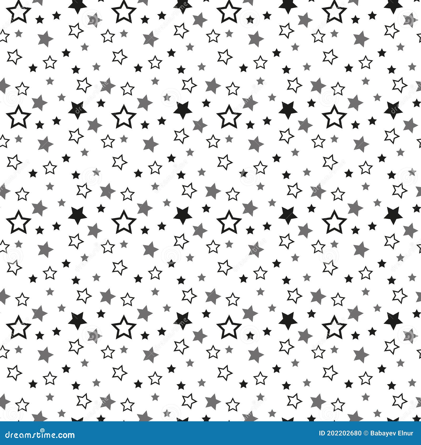Random Stars Pattern. Endless Background Vector Illustration, Image ...