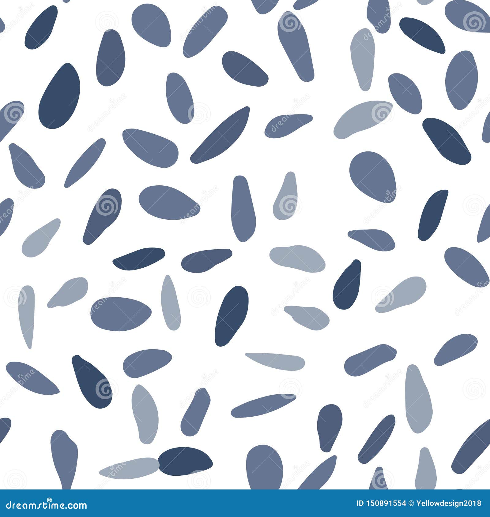 Pebble Seamless Pattern Vector Illustration. Cute Summer Repeated ...