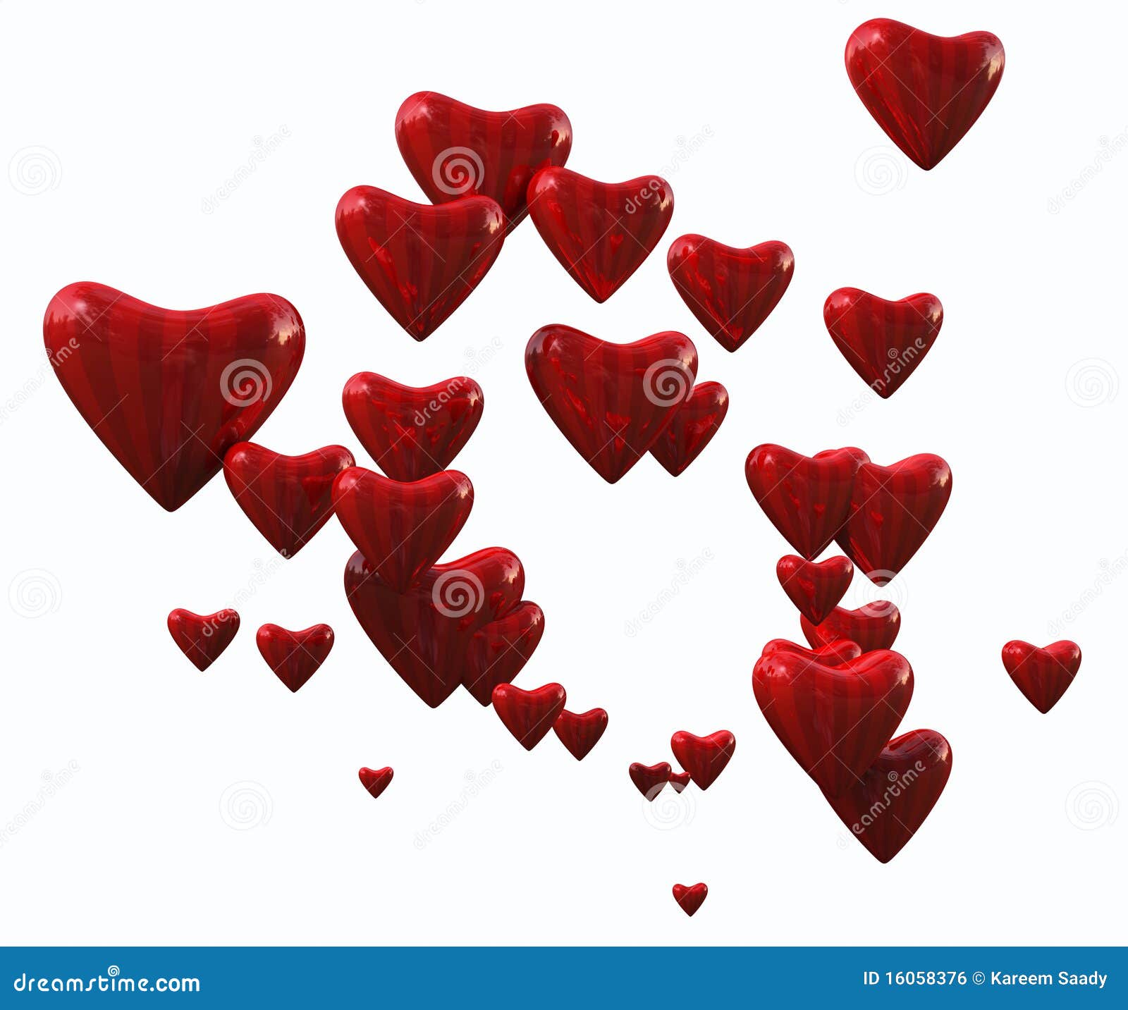 Random Striped Hearts stock illustration. Illustration of reflective ...