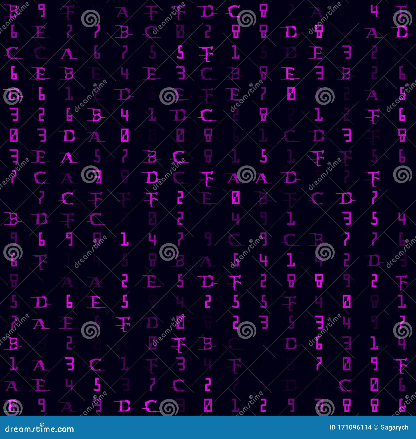 Random symbols background. stock vector. Illustration of data - 171096114