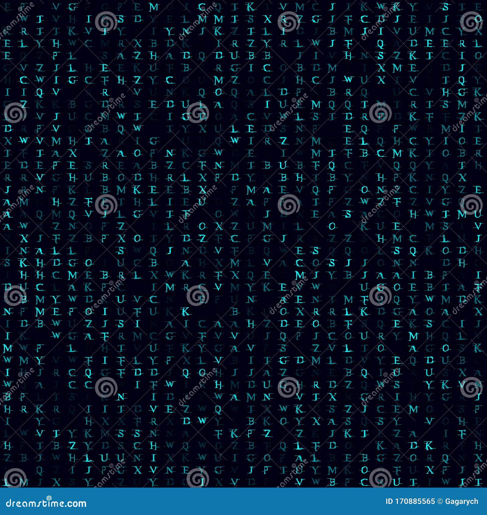 Random symbols background. stock vector. Illustration of futuristic ...