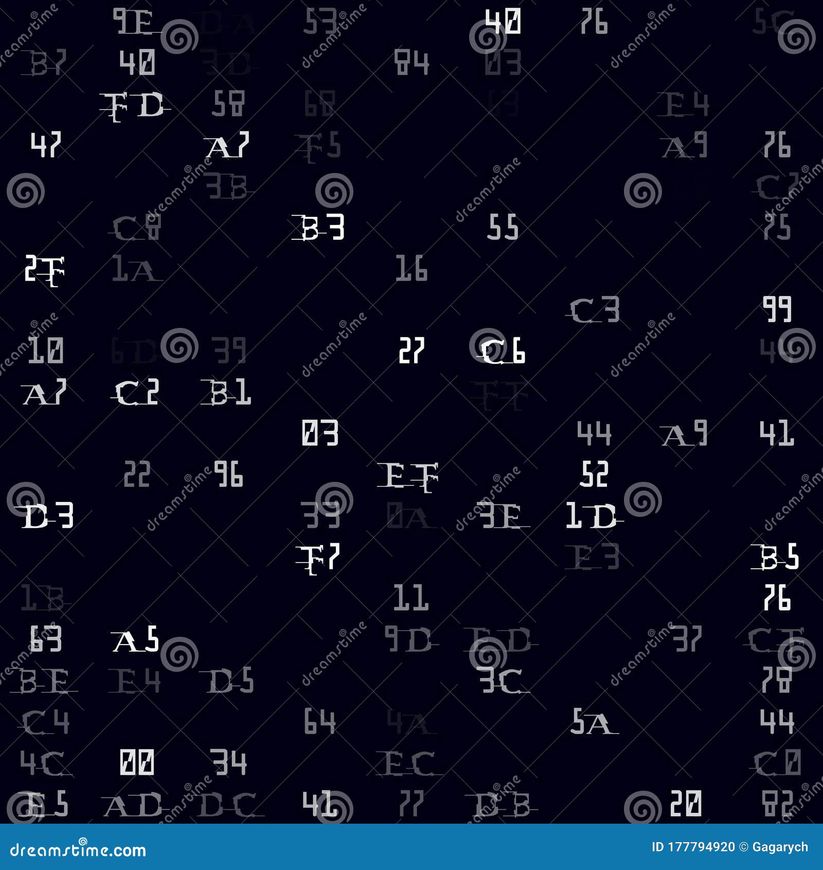 Random symbols pattern. stock vector. Illustration of information ...