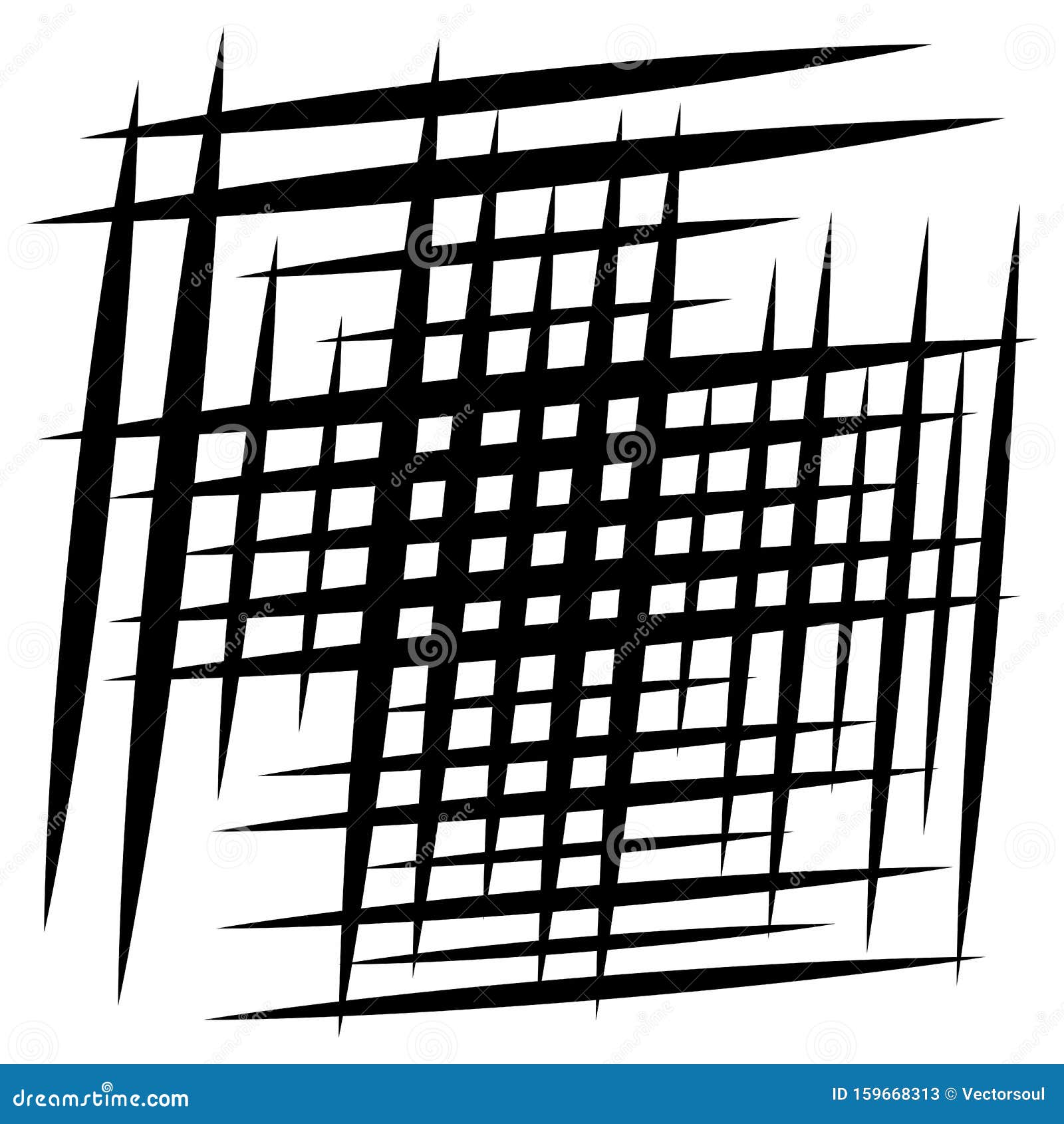 Random Tilt, Oblique Grid, Mesh Pattern. Dynamic Slanting Intersect ...