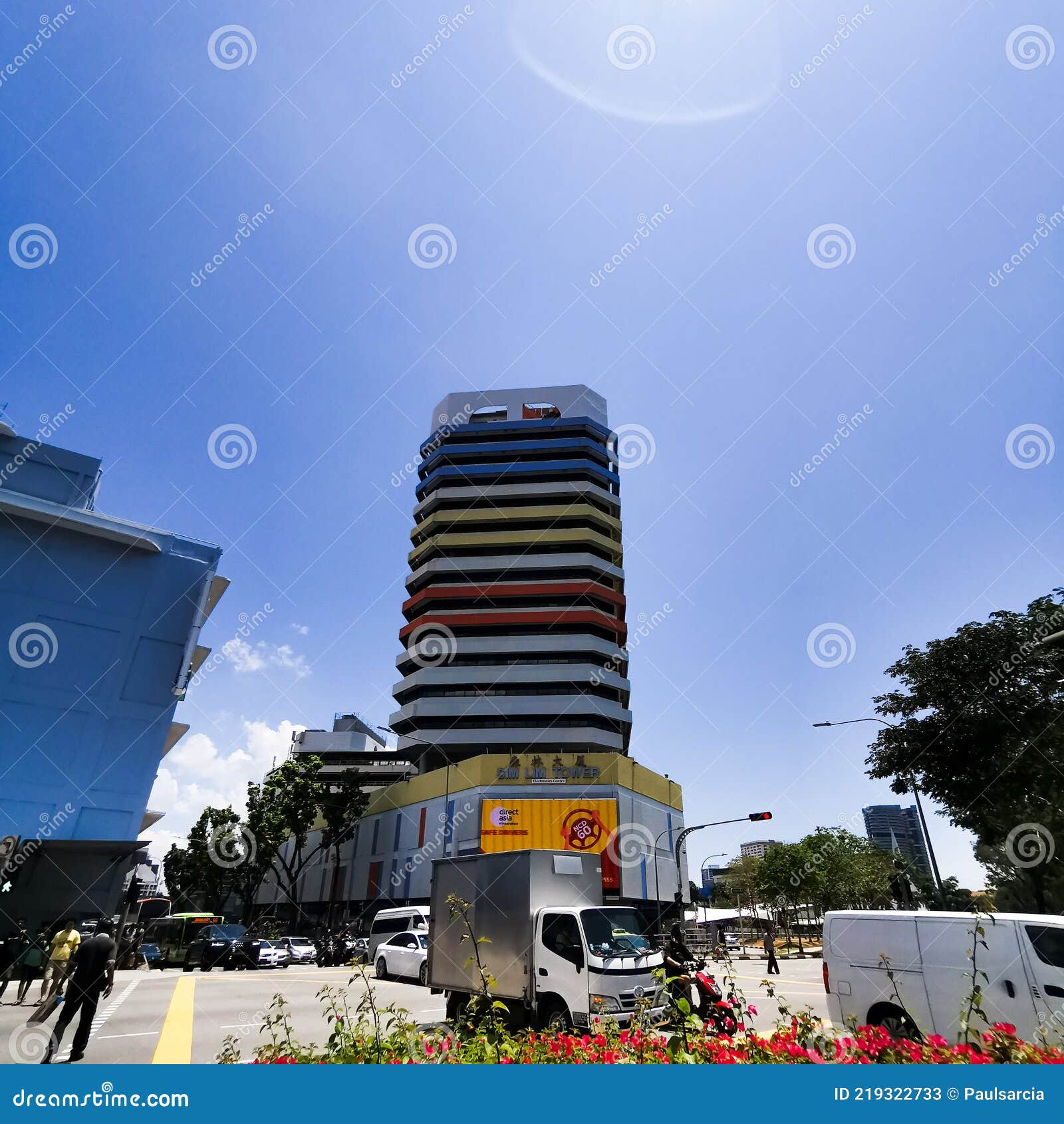 Random Tower Building in Singapore Editorial Stock Photo - Image of ...
