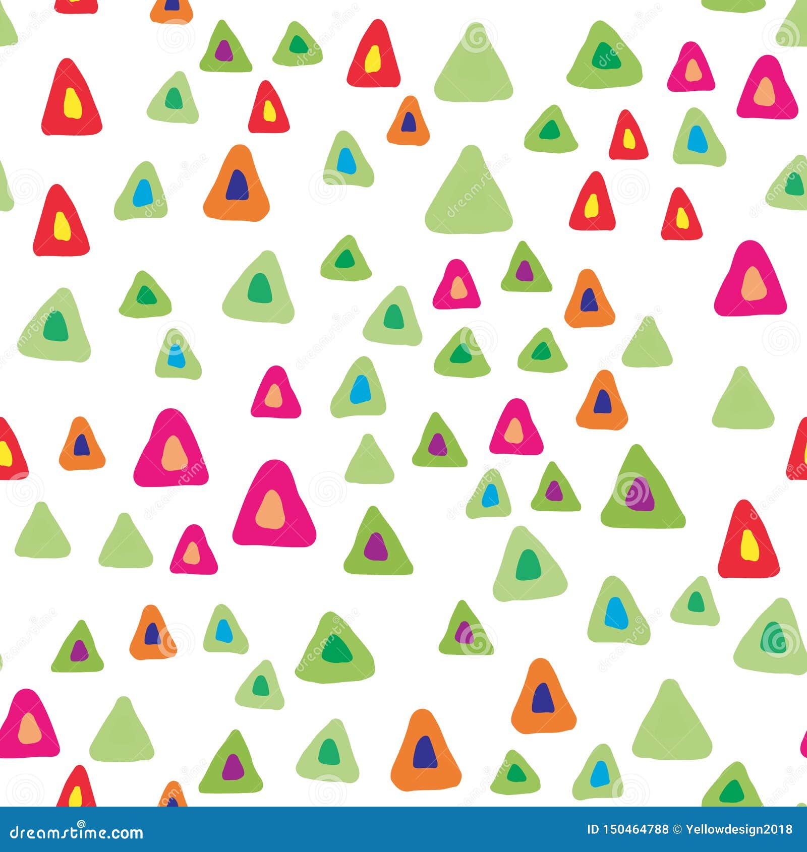 Random Triangle Shapes Seamless Pattern on White Background Stock ...