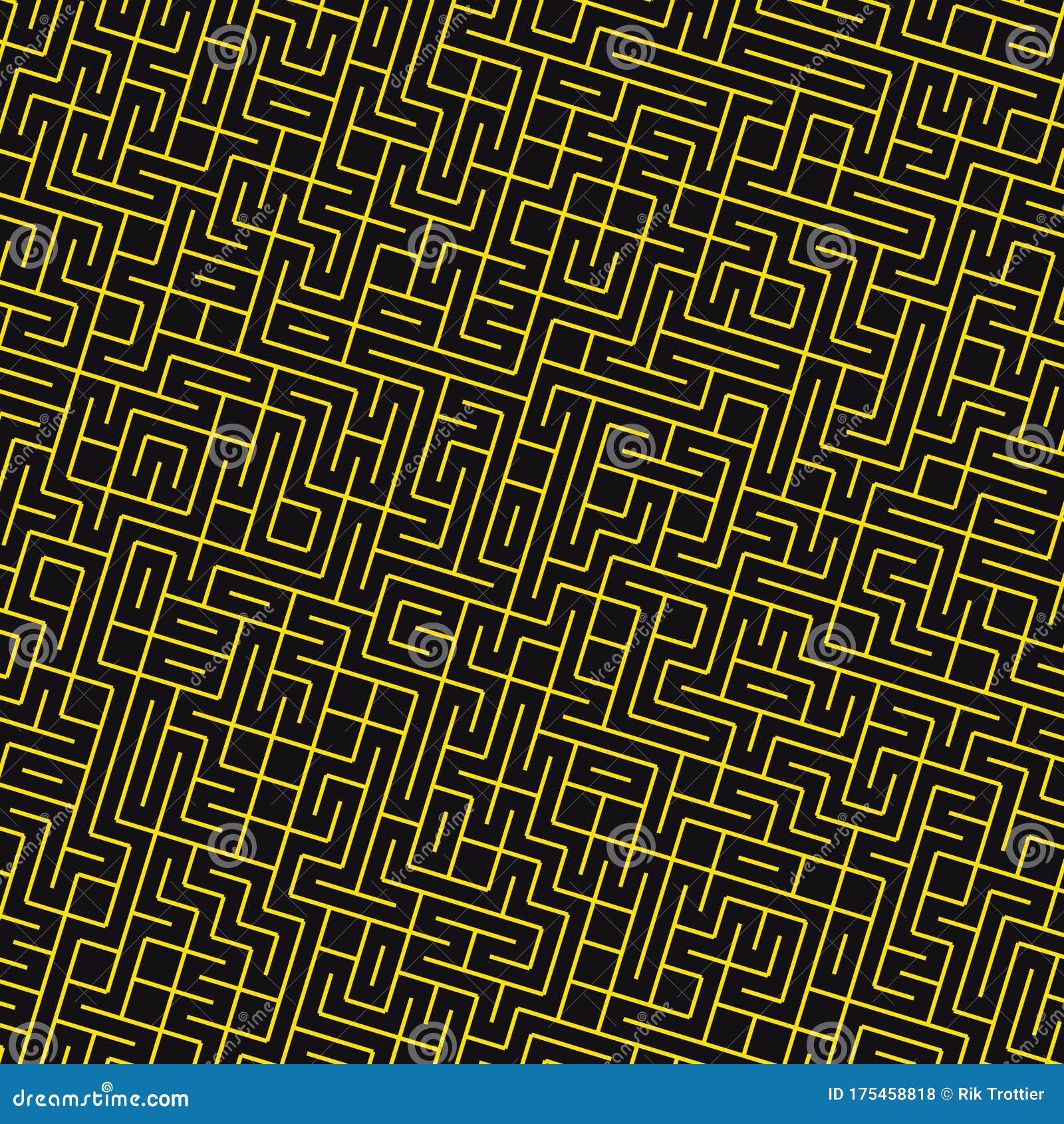 Random unsolved maze stock illustration. Illustration of background ...