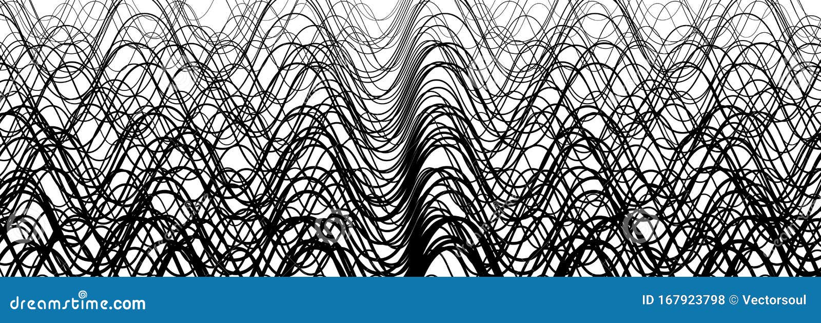 Random Wavy, Zig-zag Lines Abstract Art Texture, Background. Sinuous ...