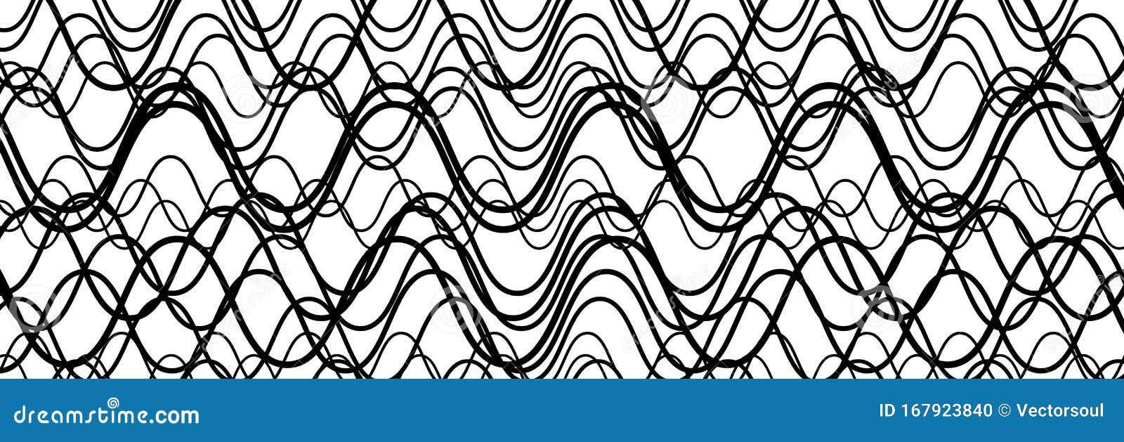 Random Wavy, Zig-zag Lines Abstract Art Texture, Background. Sinuous ...