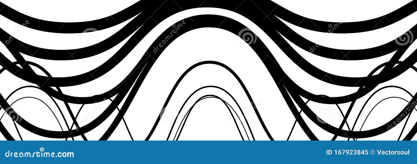 Random Wavy, Zig-zag Lines Abstract Art Texture, Background. Sinuous ...