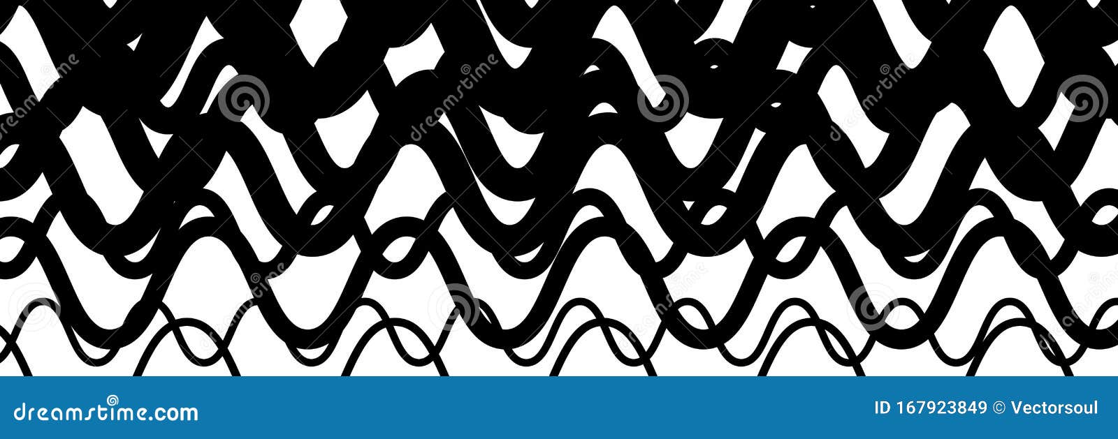 Random Wavy, Zig-zag Lines Abstract Art Texture, Background. Sinuous ...