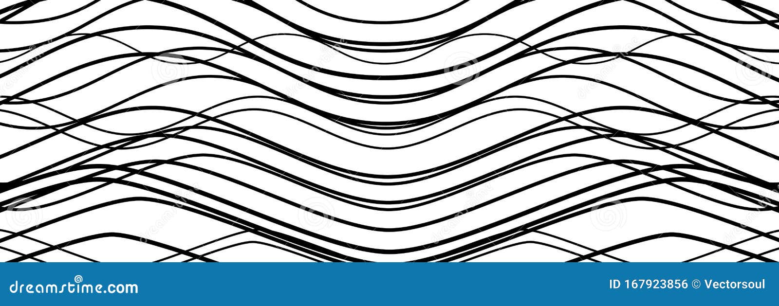 Random Wavy, Zig-zag Lines Abstract Art Texture, Background. Sinuous ...