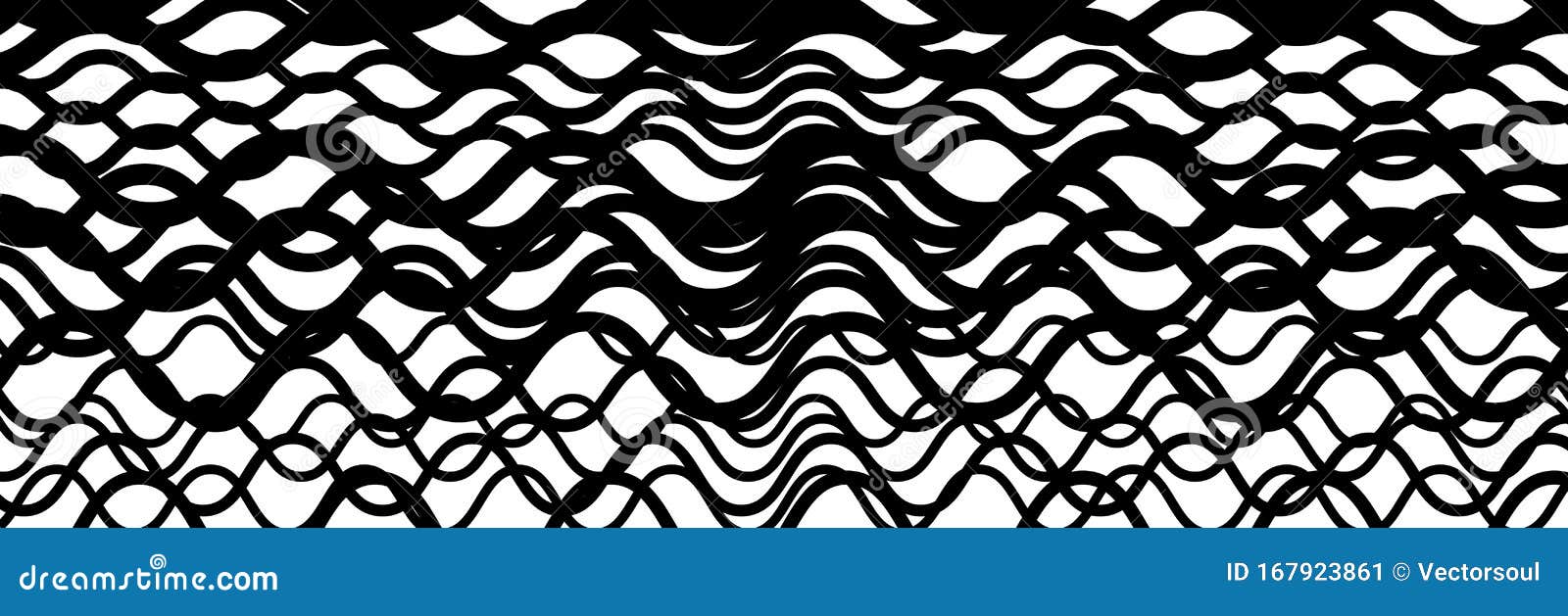 Random Wavy, Zig-zag Lines Abstract Art Texture, Background. Sinuous ...