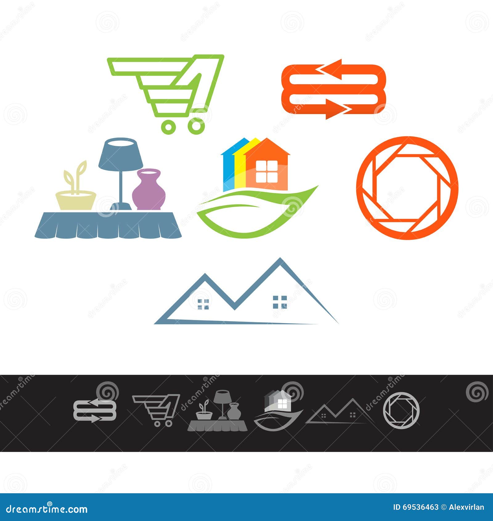 Random Web Logo Icons Elements Stock Vector - Illustration of success ...