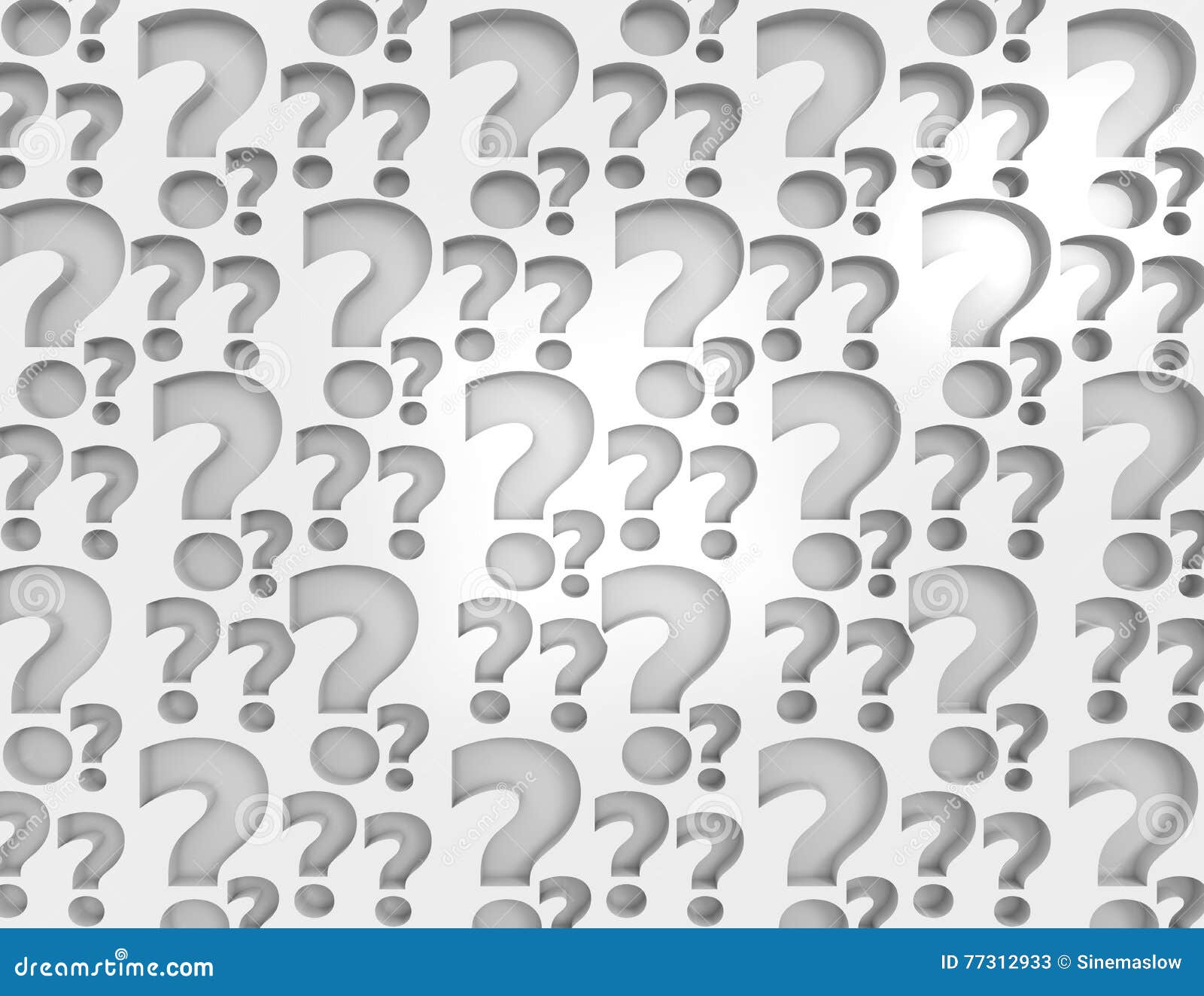 Random White 3d Question Marks Background Stock Illustration ...