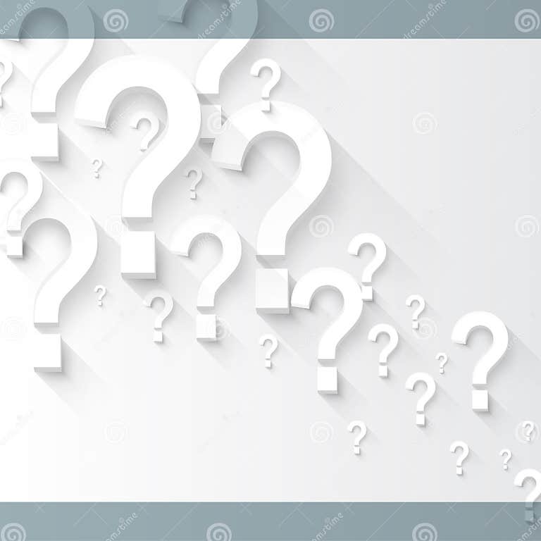 Random White 3d Question Marks Background Stock Vector - Illustration ...