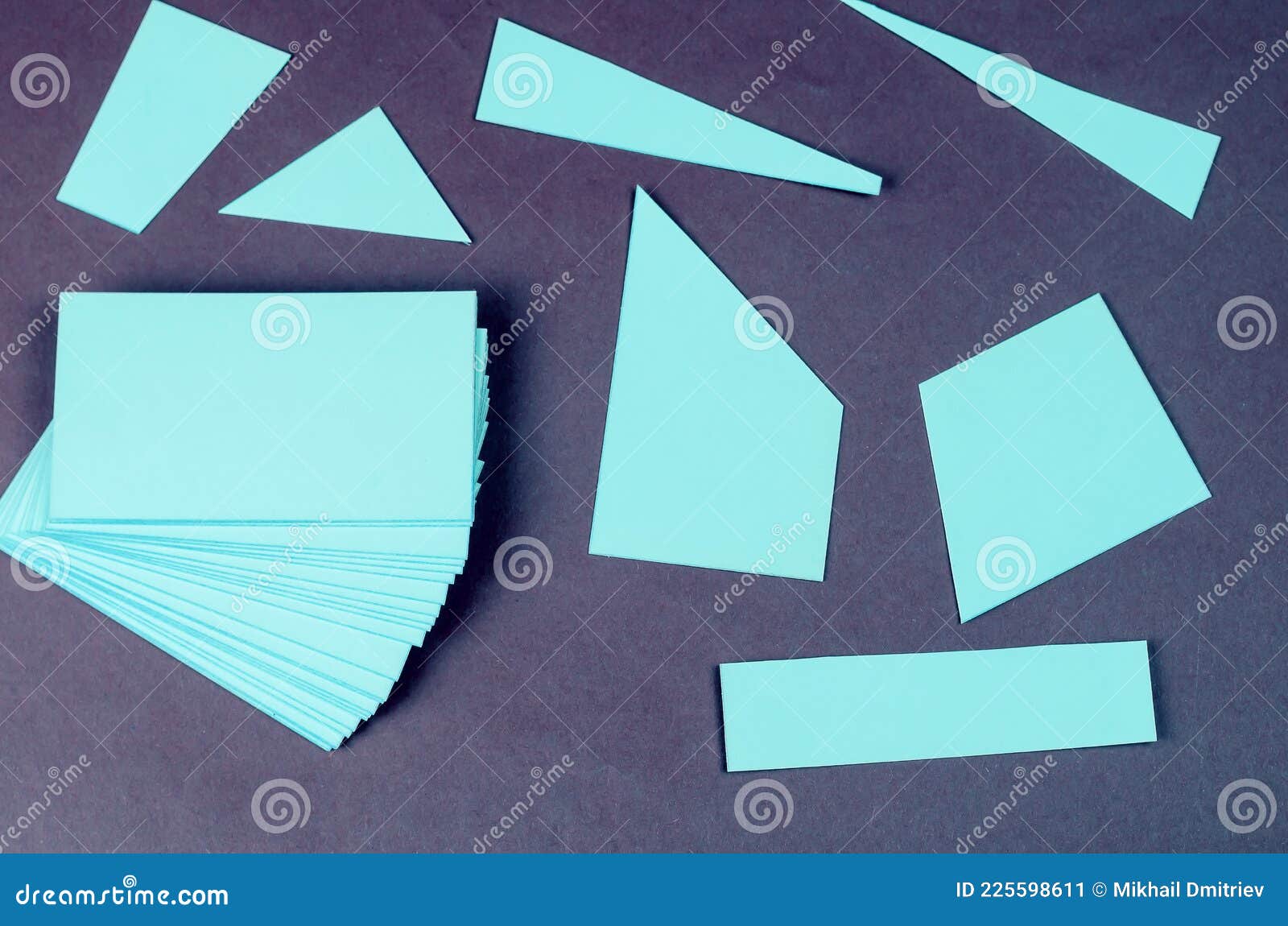 Random White Geometric Shapes. Trapezoids, Rectangle, Triangle Stock ...